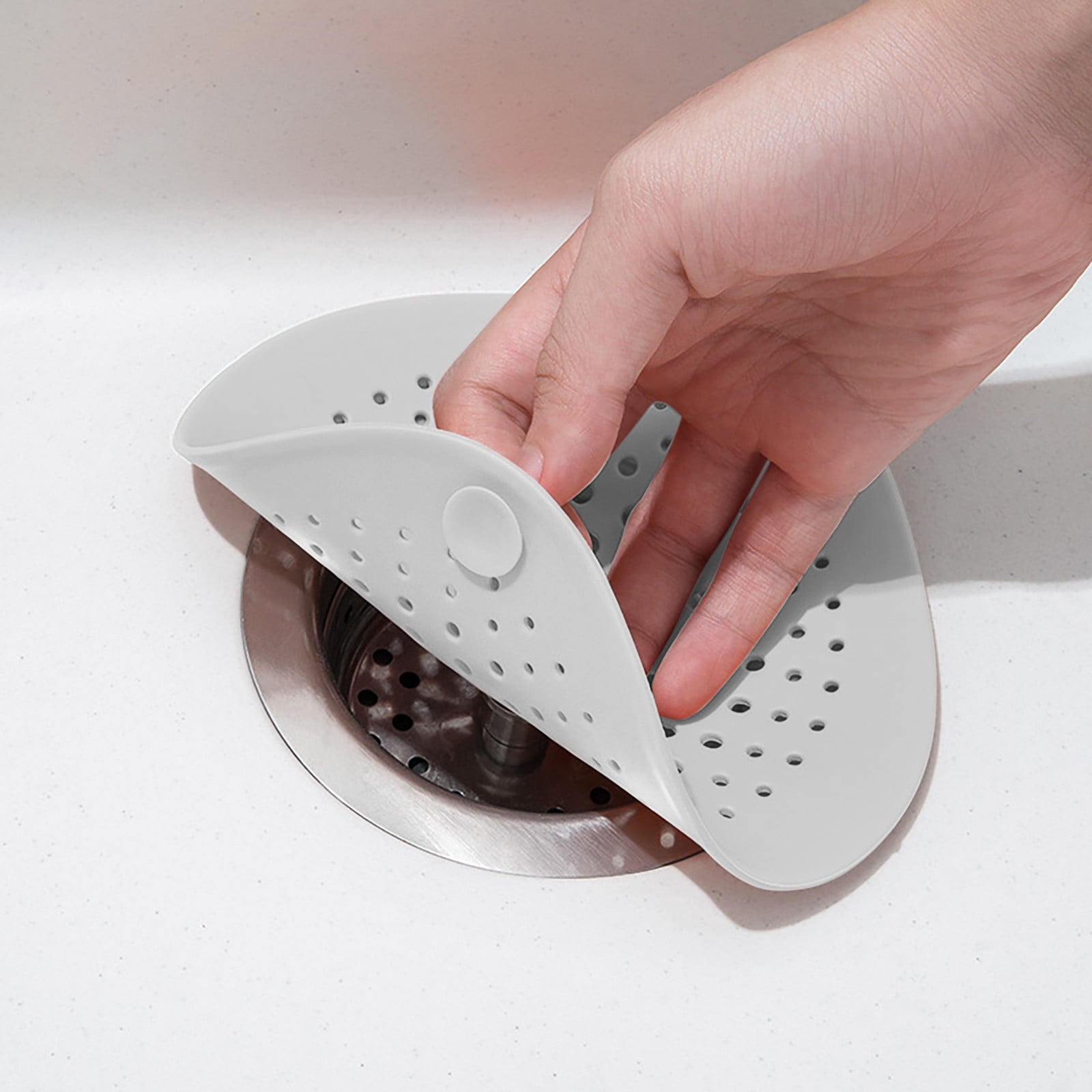 Xubond Kitchen Essentials Shower Drains Cover Silicone Hair Stopper