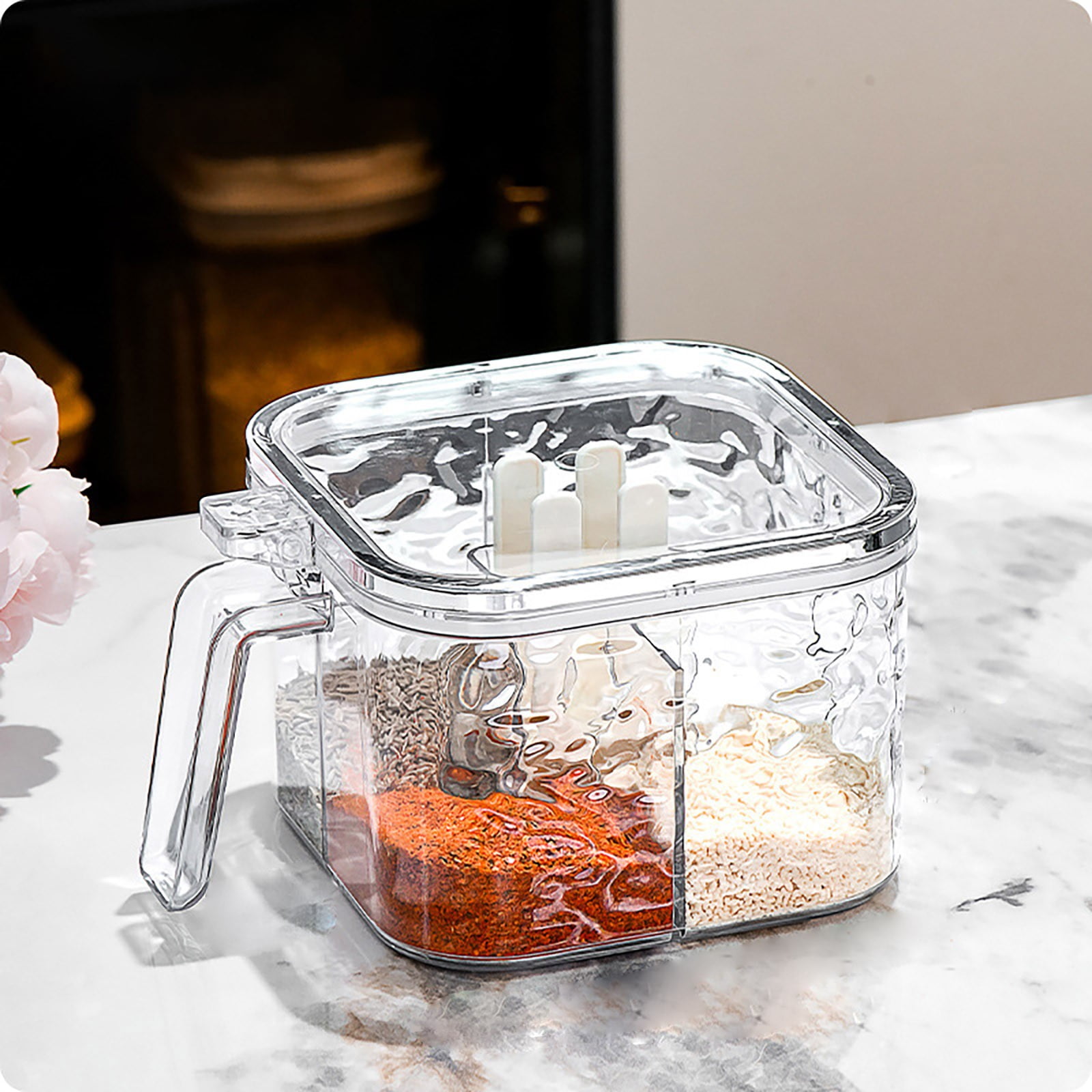 Xubond Kitchen Pot Seasoning Storage Container Portable Sugar Condiment ...