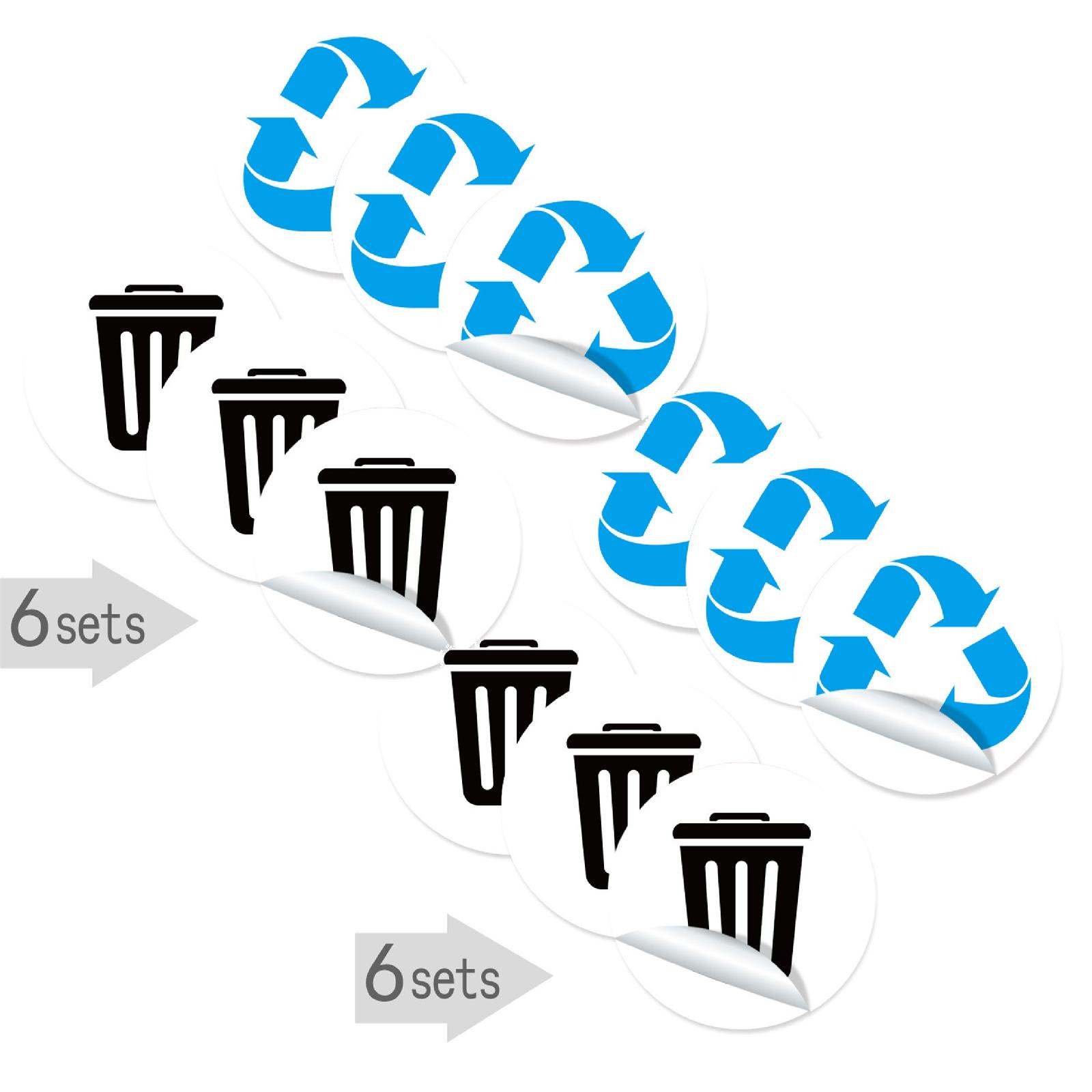 Xubond Office Decor Recyclable Non Label Sticker Trash Can Self ...