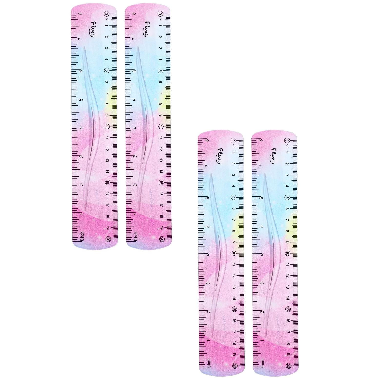 Xubond Plastic Ruler Shatterproof Straight Edge Soft Bendable For ...
