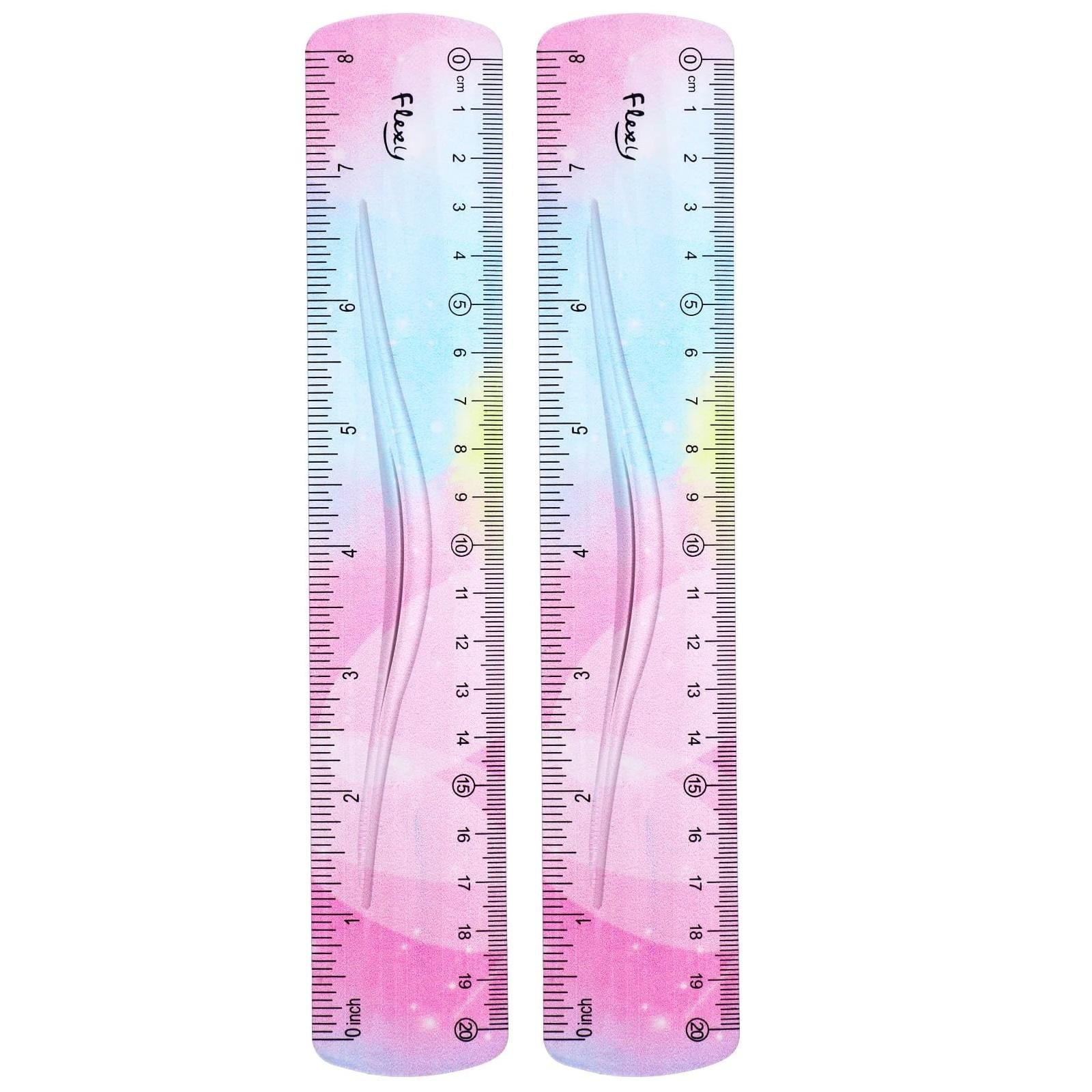 Xubond Ruler, Plastic Ruler Shatterproof Straight Edge Soft Bendable ...