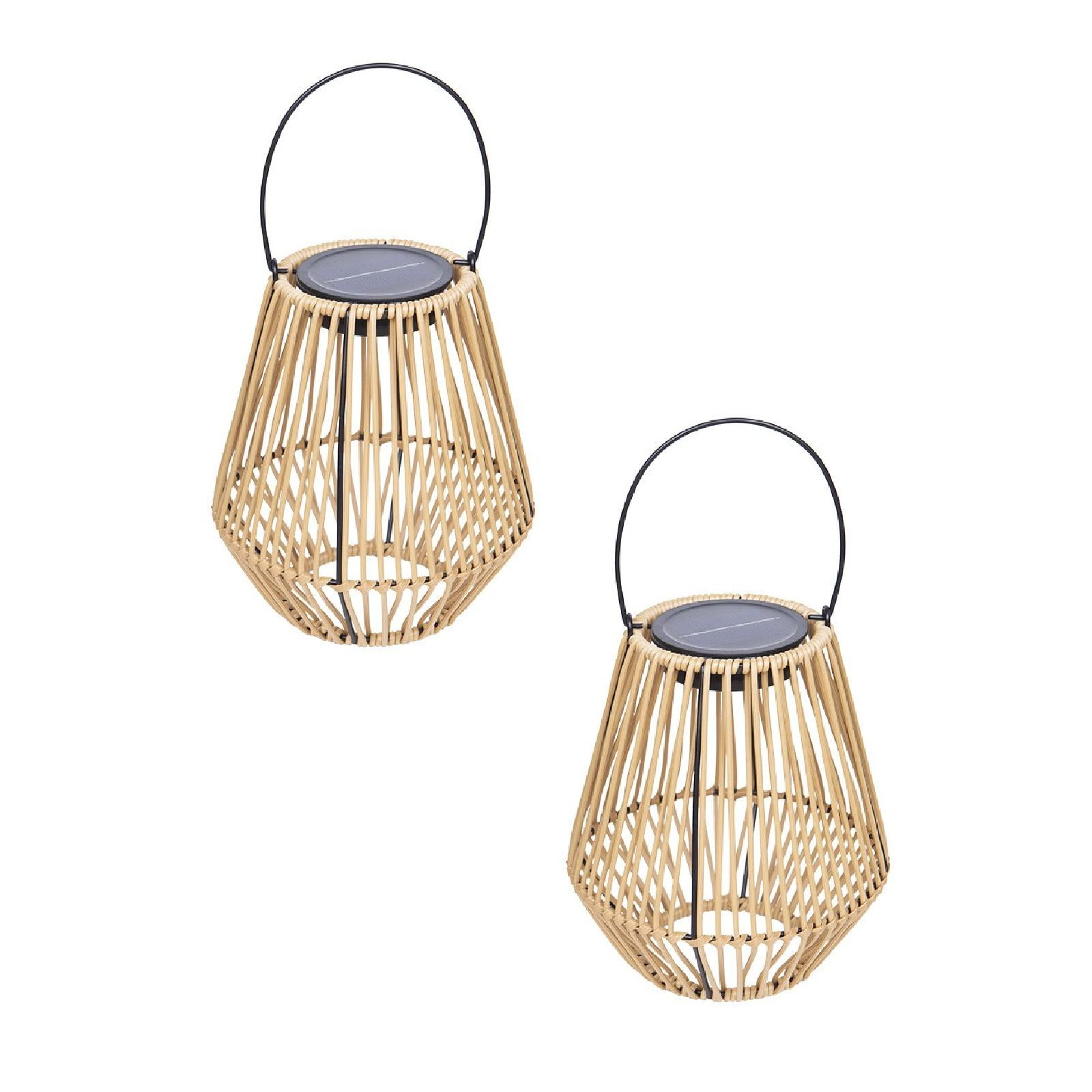 Xubond Solar For Outdoor Rattan Lamps Garden IP65 Lights Hanging ...