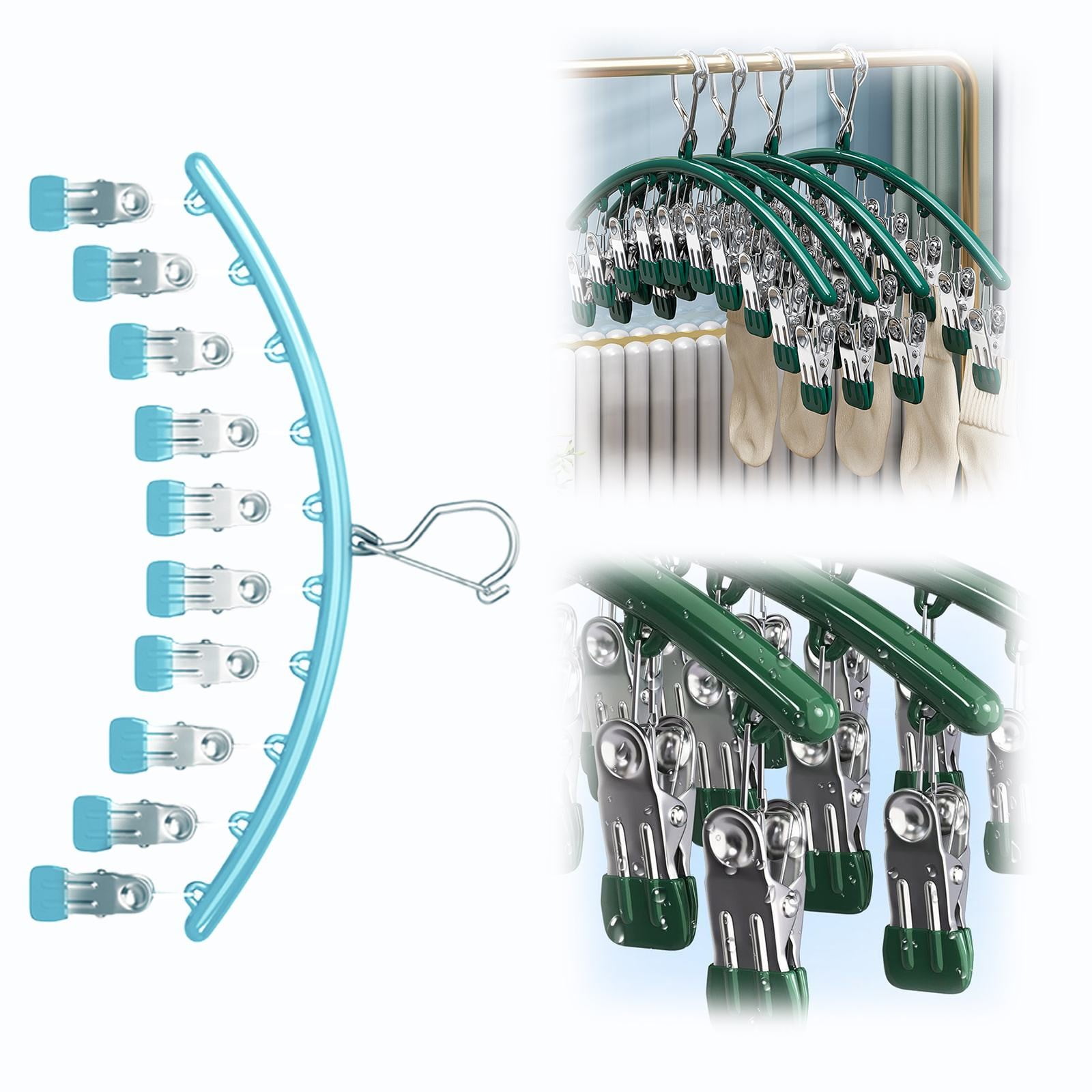 Xubond Storage Bins, A Pants Hanger With 10 Clips That Can Accommodate ...