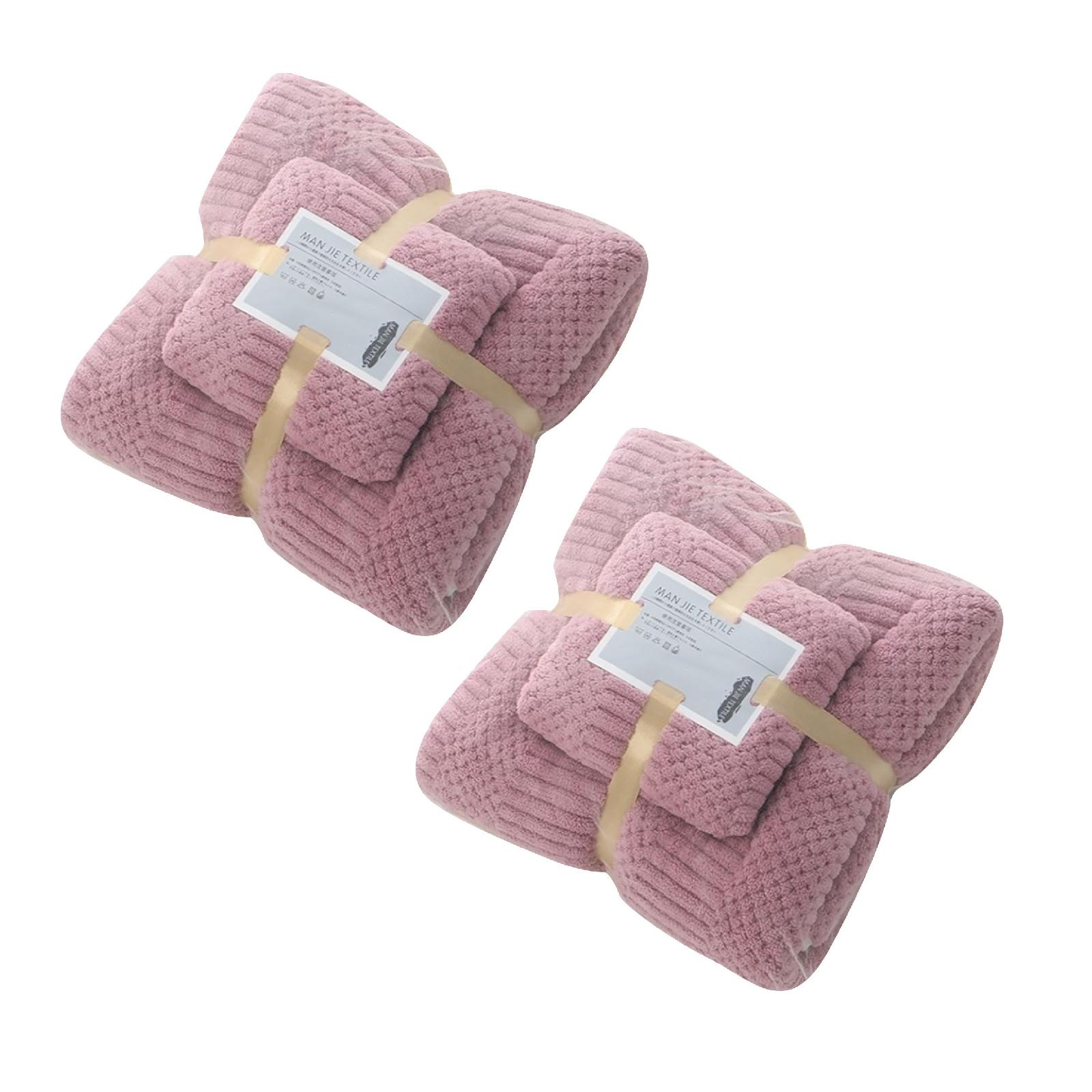 Xubond Towel Two In One Soft And High Density Set Coral Absorben Fleece ...