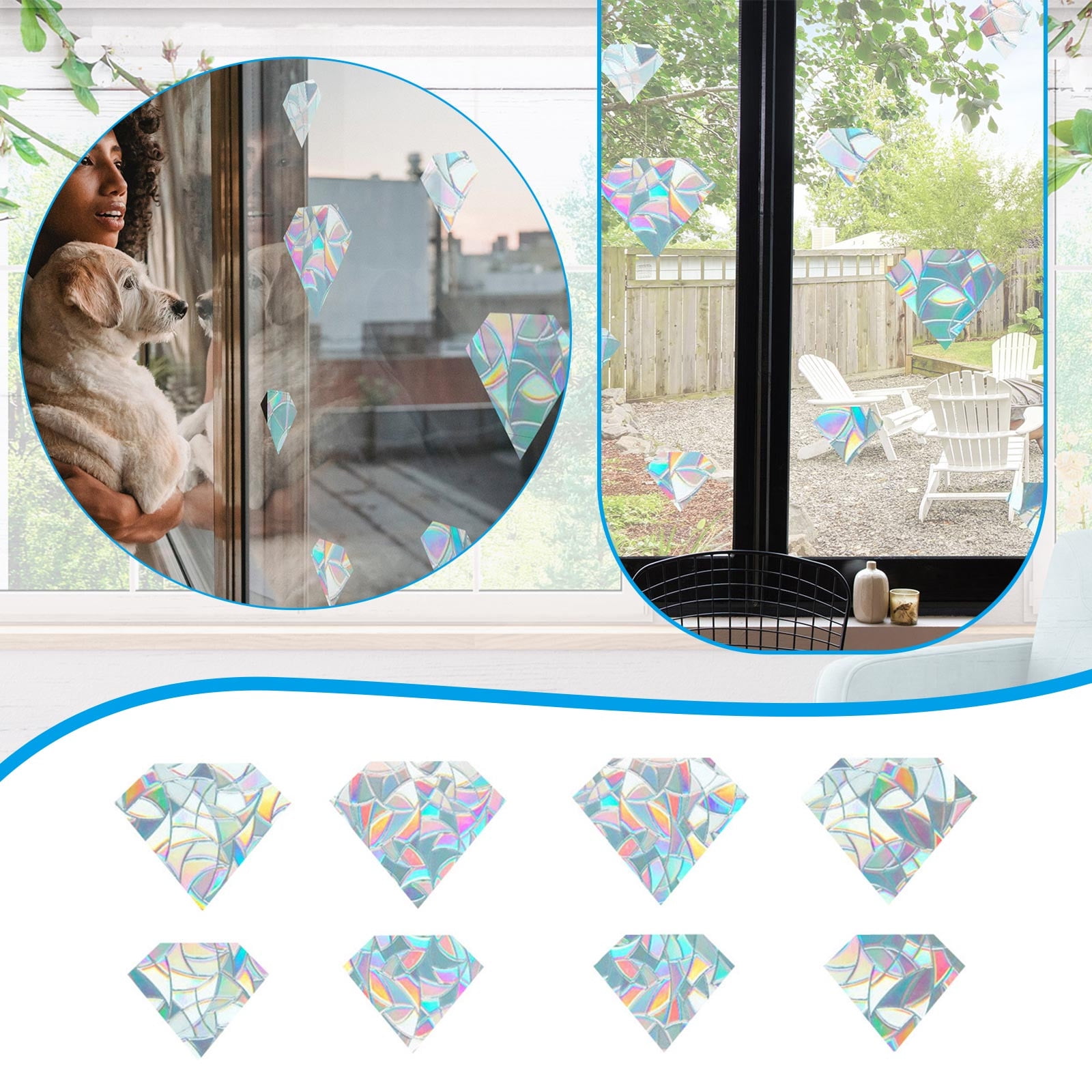 Xubond Wall Stickers Crash Window Stickers To Prot Ect Birds From Bumps ...