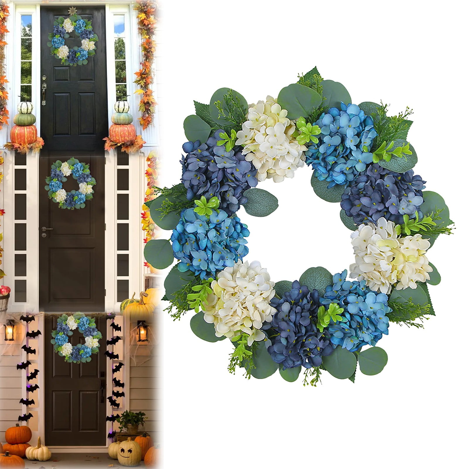 Xubond Wreath Hangers For Front Door, Hydrangea Wreath For Front Door ...