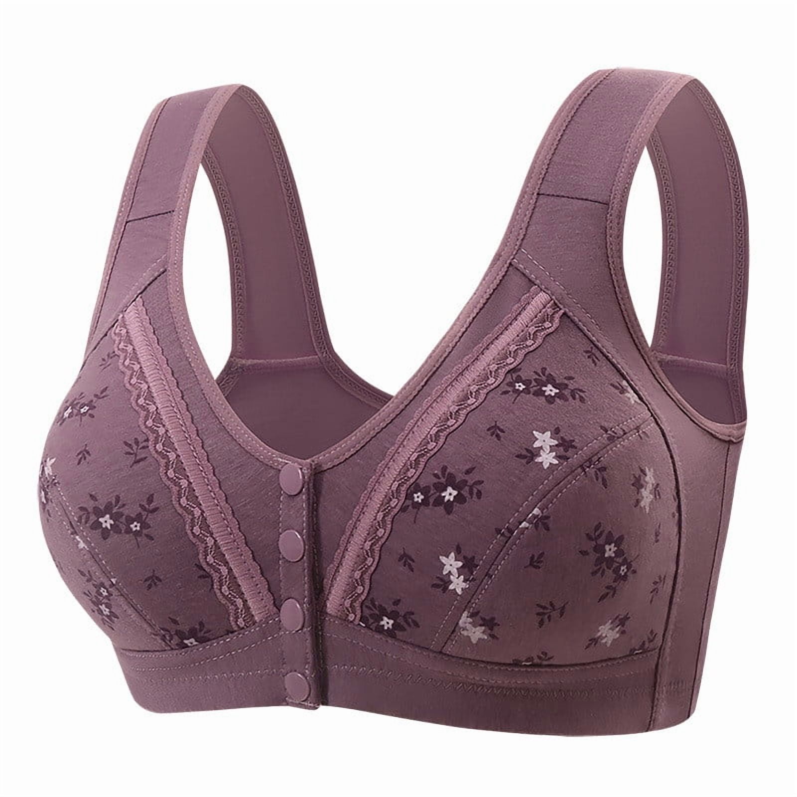 Xucatan 1 Pcs Daisy Bras for Older Women Floral Plus Size Bra Wireless ...