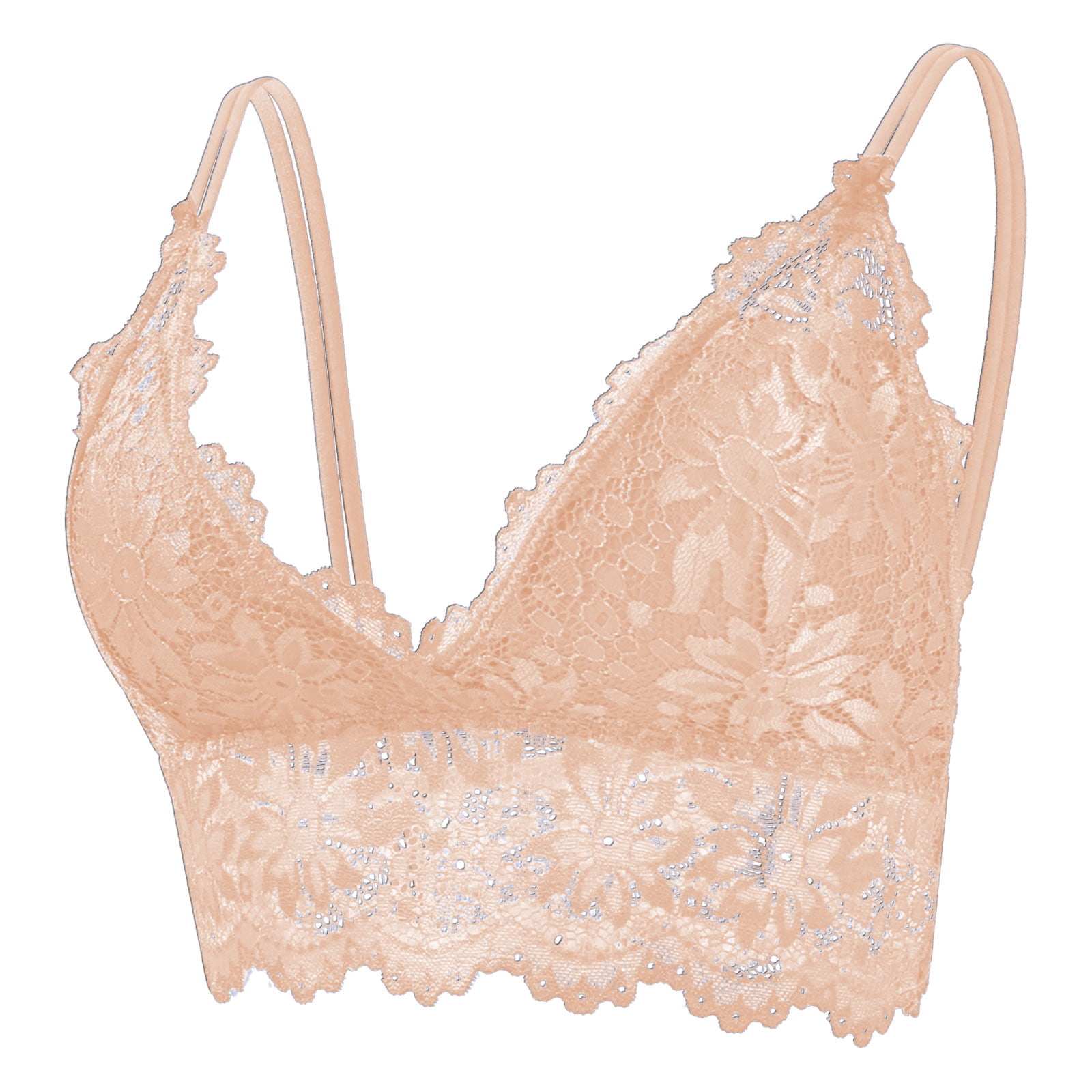Xucatan 1 Pcs Women's Plus Size Floral Embroidered Bralette Wireless ...