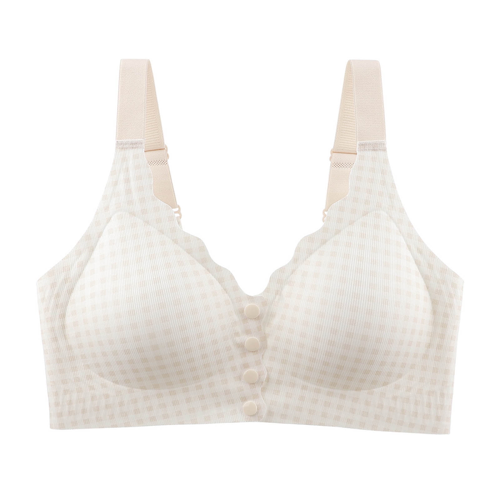 Xucatan 3 Pcs Front Snap Everyday Bras for Women, Wirefree Push Up Bras ...