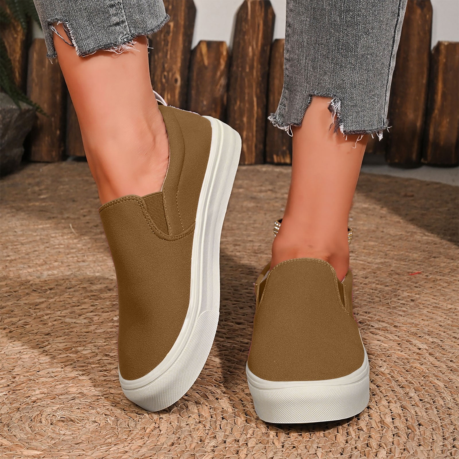 Xucatan Women's Chunky Loafers Slip On Lug Sole Loafer Comfort Casual ...