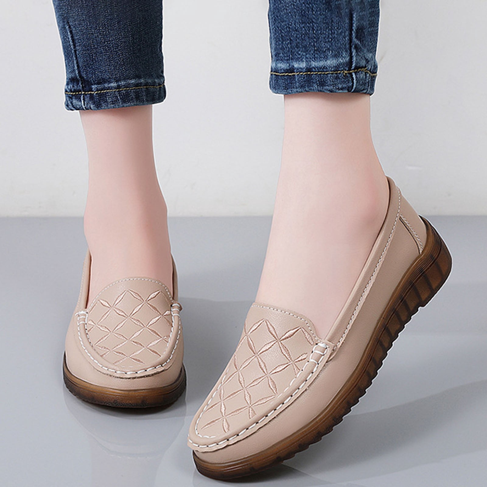 Xucatan Women's Comfortable & Lightweight Leather Penny Loafers Slip ...
