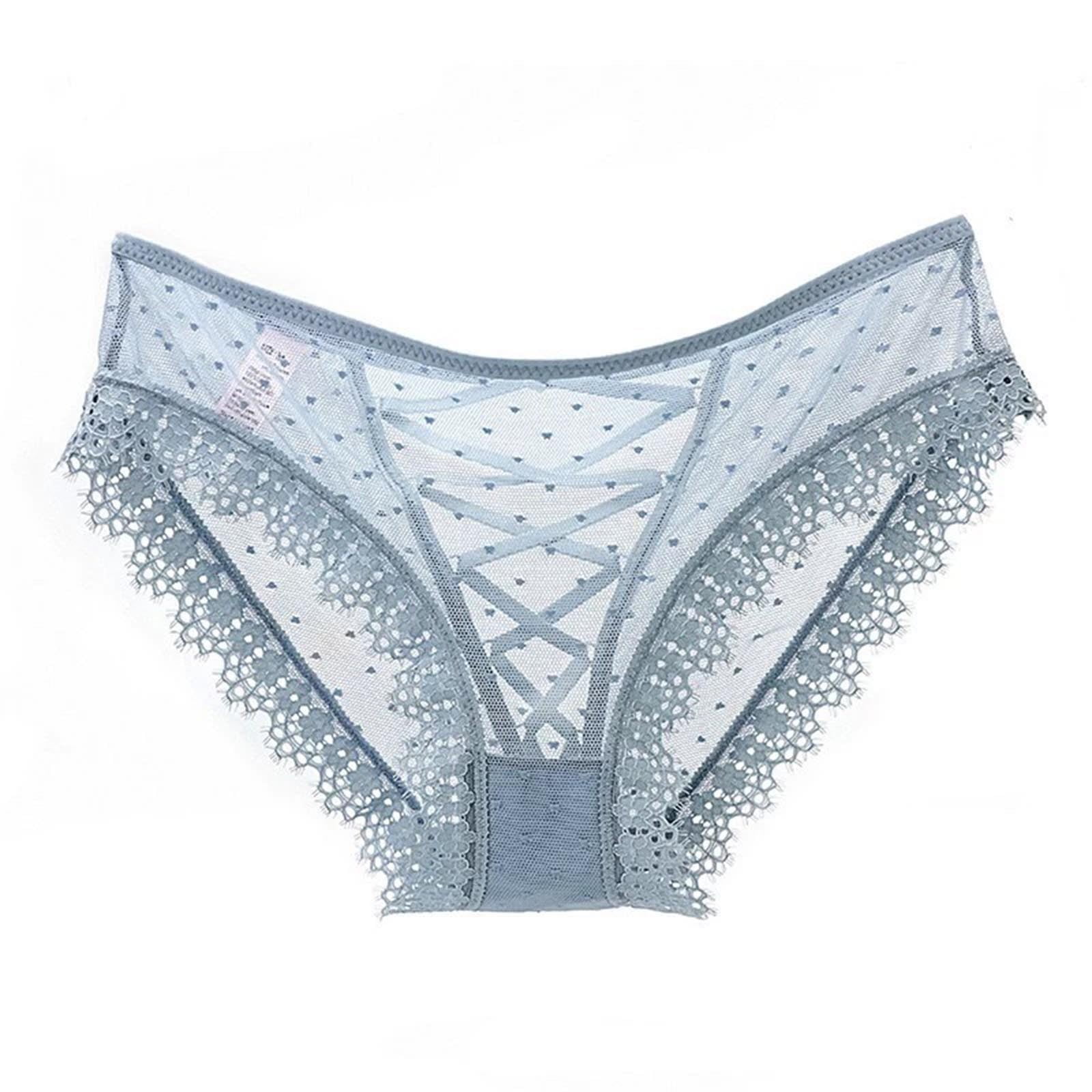 Xucatan Women's Sheer Mesh Floral Embroidered Cheeky Panties, Cozy See ...