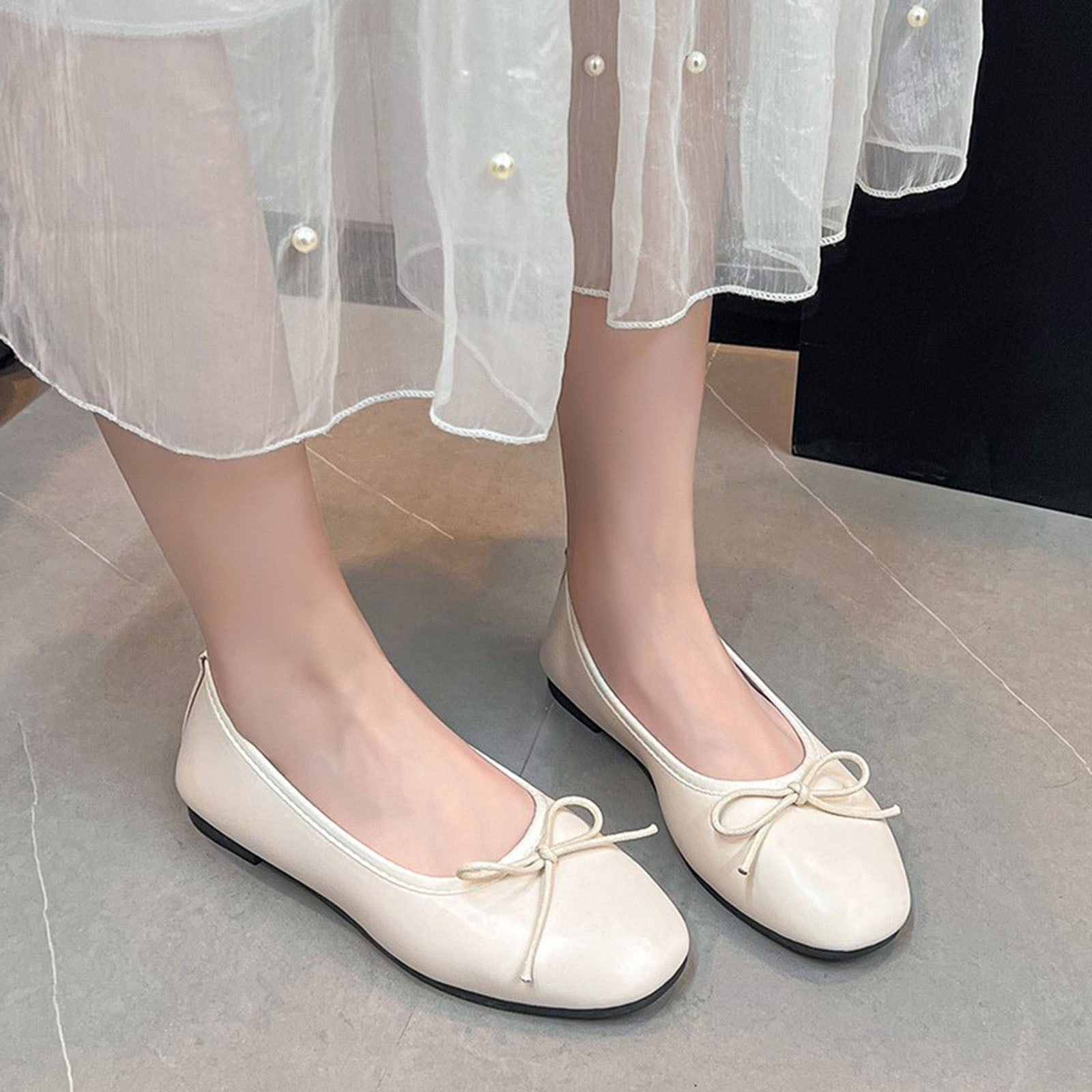 Xucatan Womens Casual Flats Fashion Chain Pointed Toe Ballet Flats ...