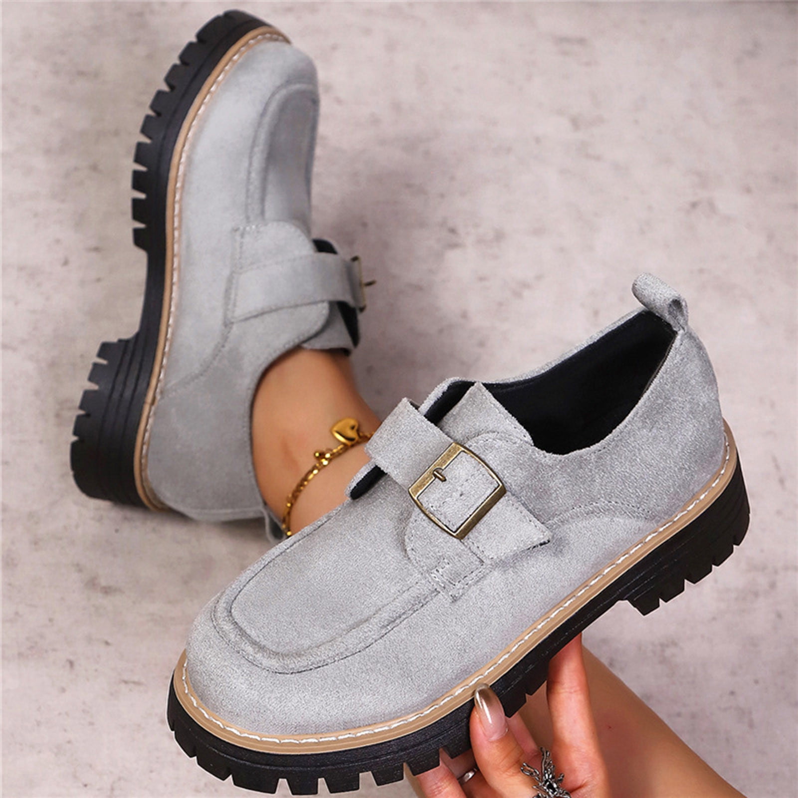 Xucatan Womens Loafers Shoes Platform Chunky Penny Loafer Lug Sole ...
