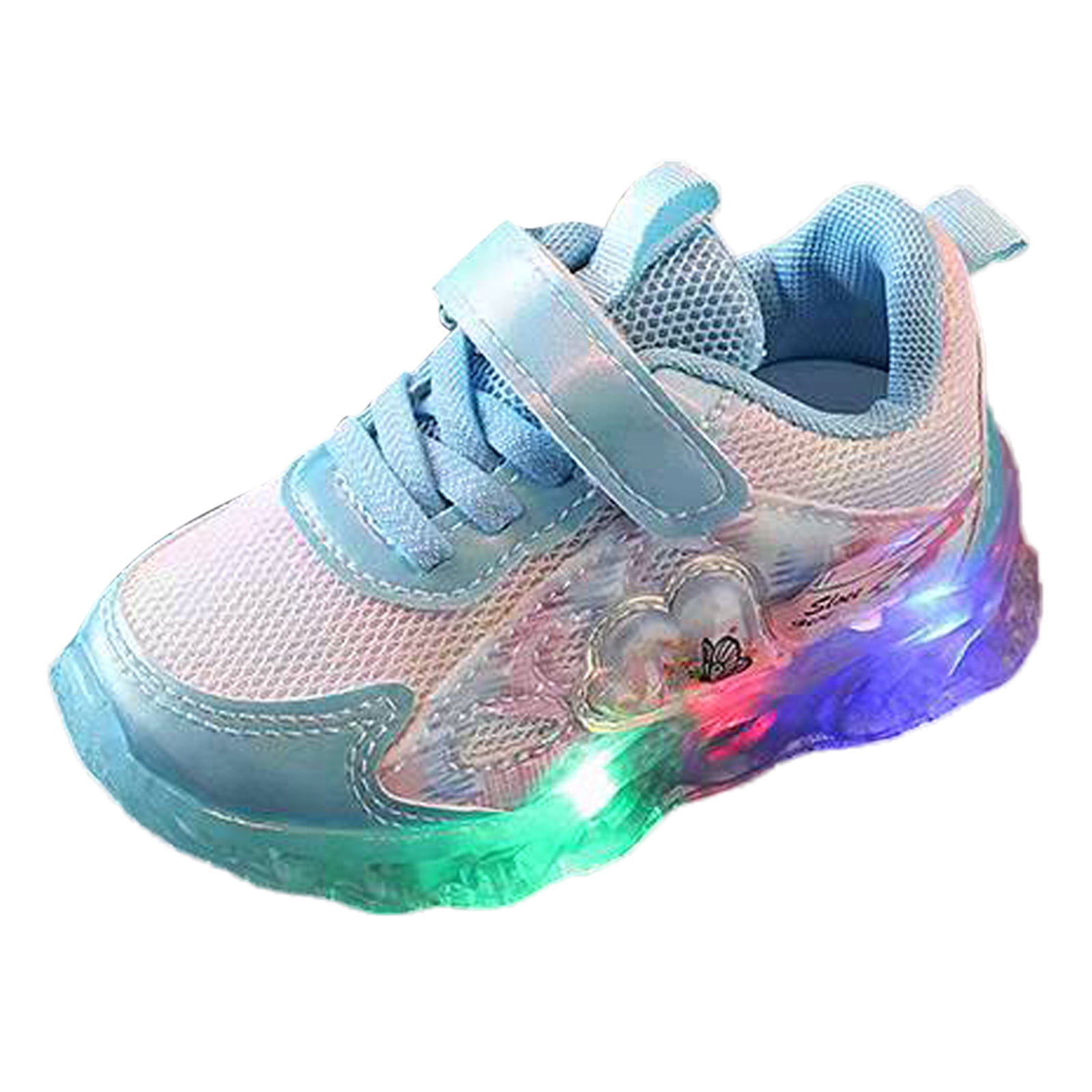 Xudanell Boys Girls Light Up Shoes Lightweight Mesh Walking Sneaker ...