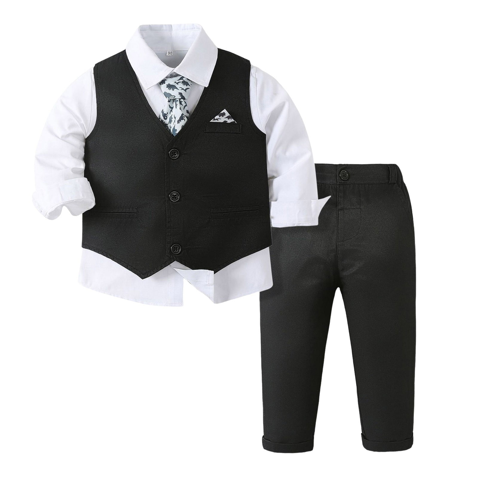 Xudanell Kids Suits for Boys 4 Piece Formal Suit Kids Clothes Dress ...