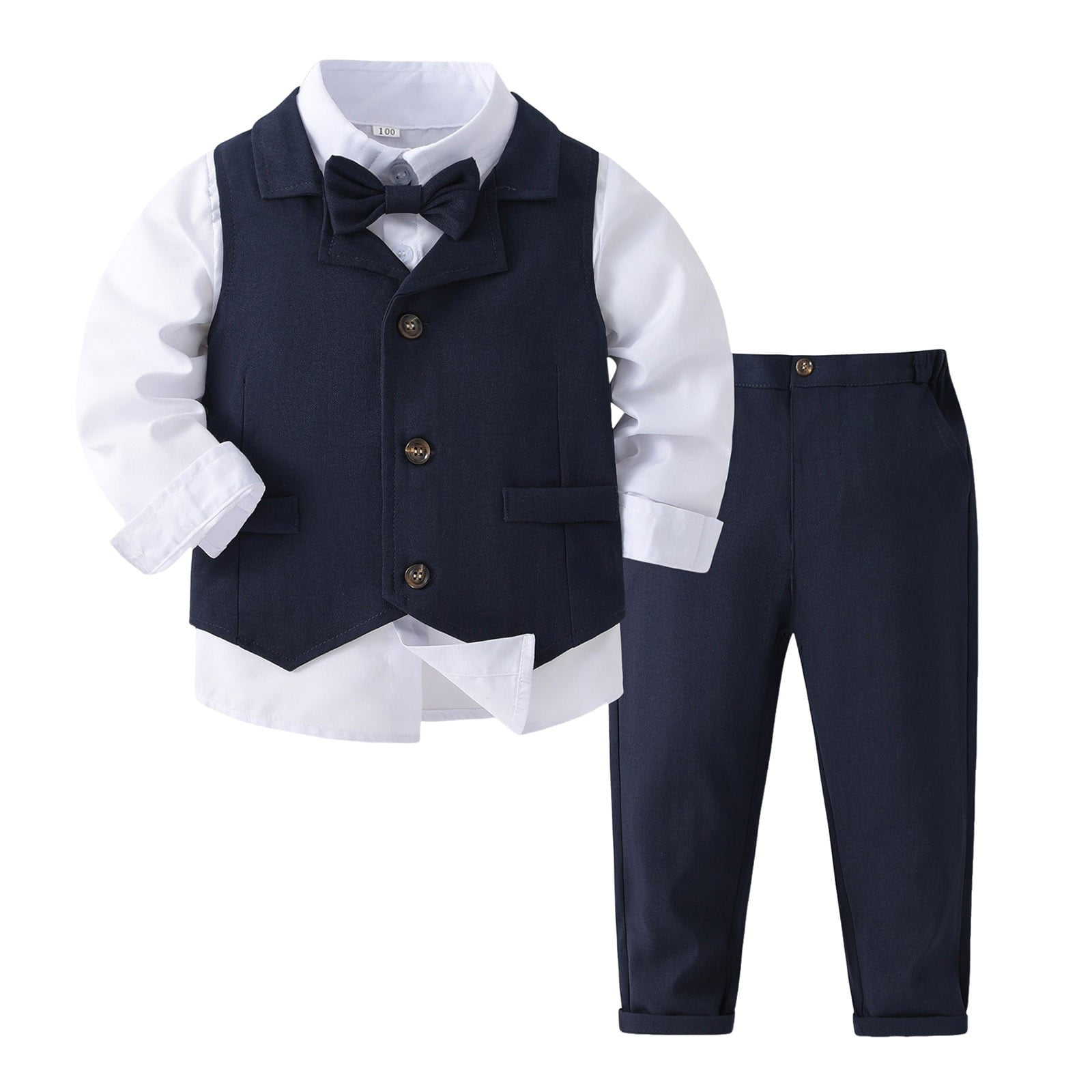 Xudanell Kids Suits for Boys 4 Piece Formal Suit Kids Clothes Dress ...