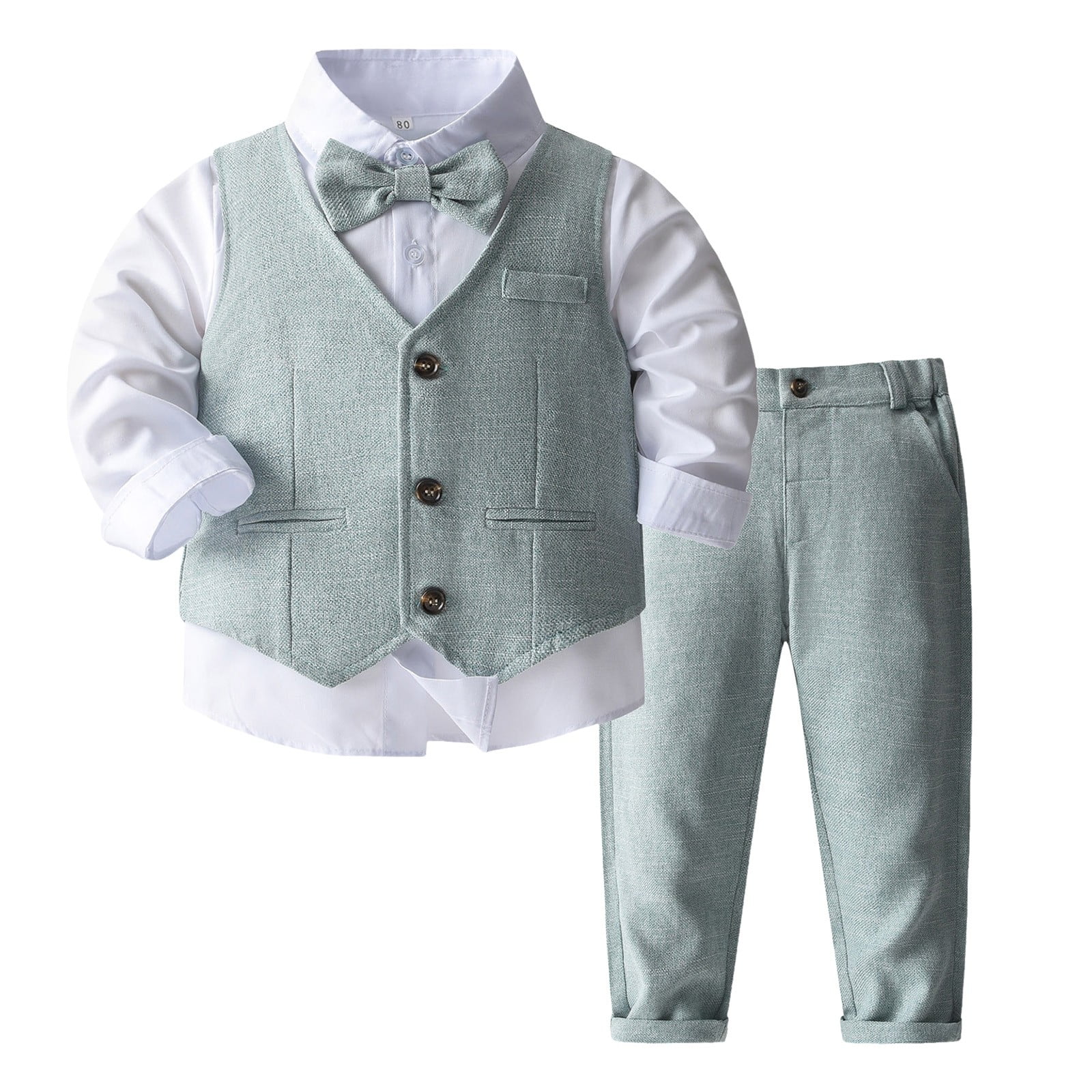 Xudanell Kids Suits for Boys 4 Piece Formal Suit Kids Clothes Dress ...