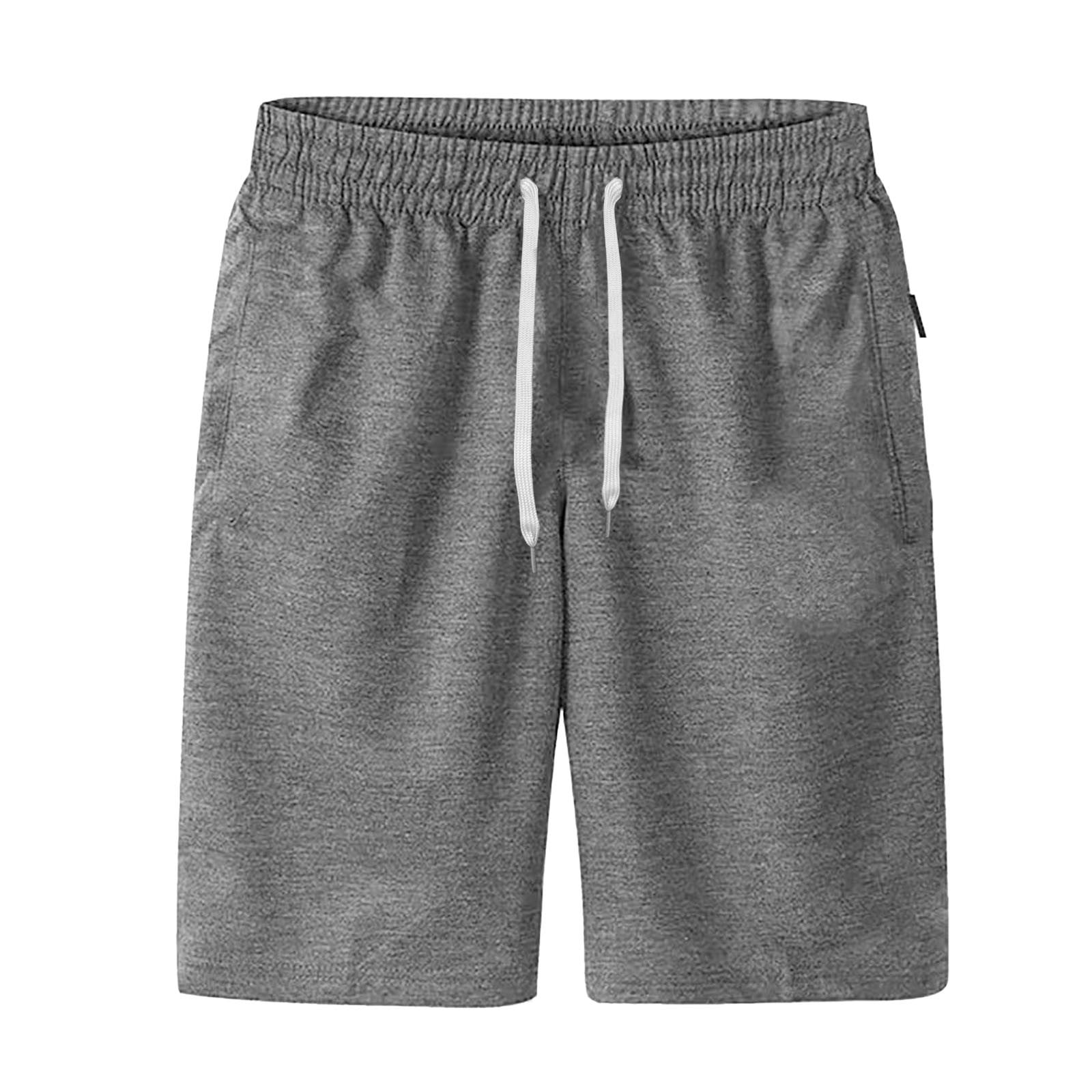 Xudanell Men's Casual Pocket Shorts Loose Fit Joggers Drawstring Shorts ...