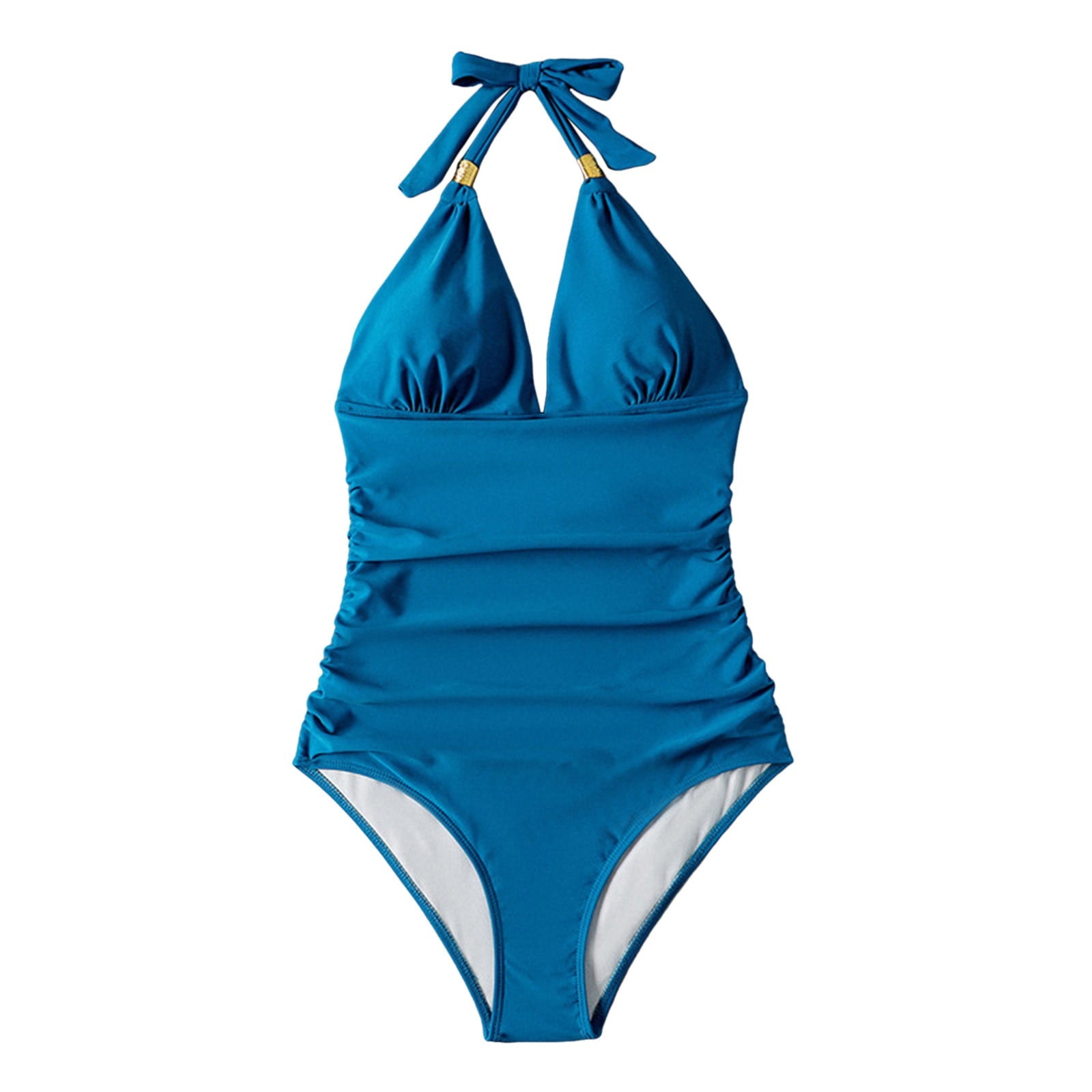 Xudanell One Shoulder One Piece Swimsuit Women Ribbed Bathing Suit 1 ...