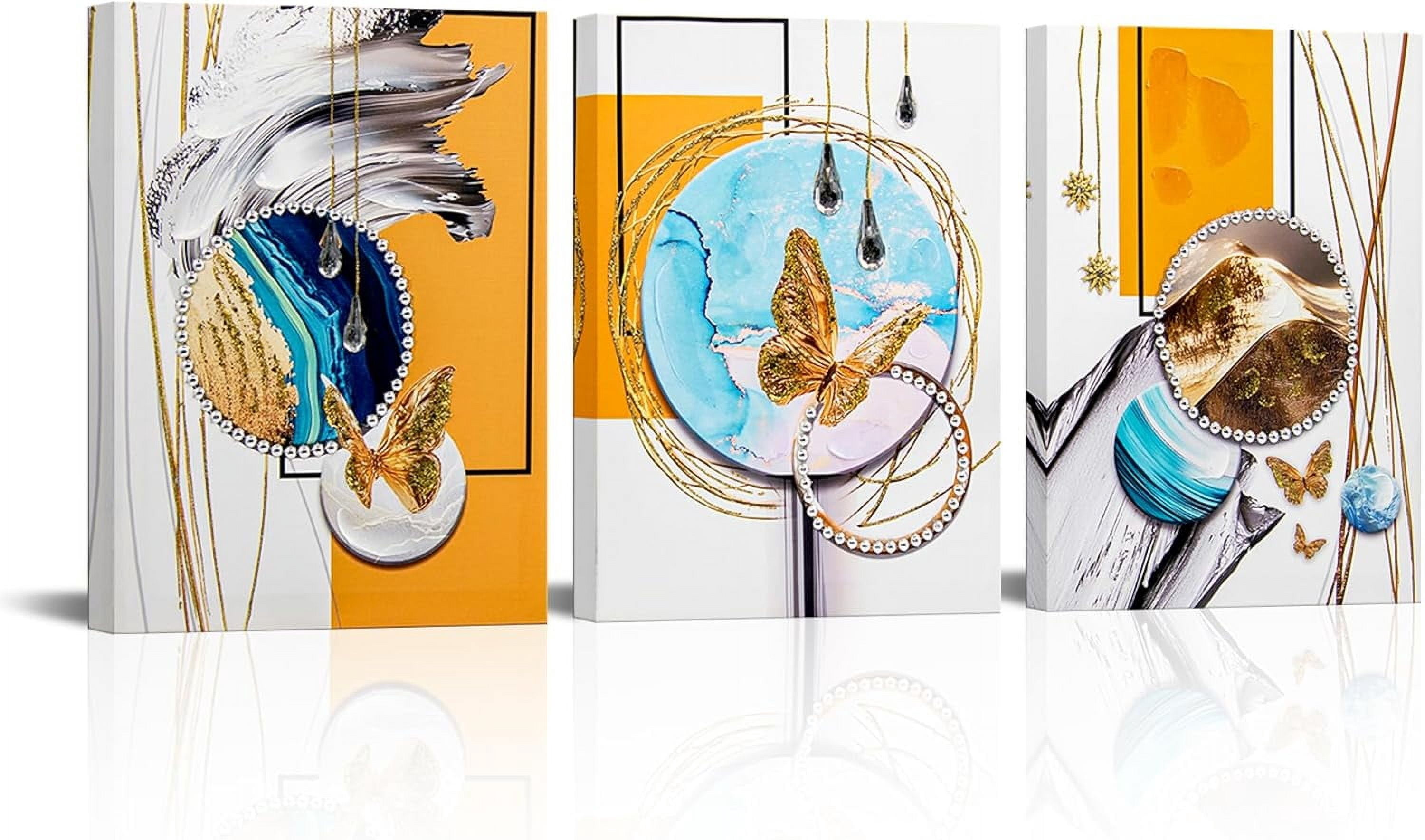 Xuen Abstract Textured Wall Art Hand-Painted 3D Oil Painting with ...