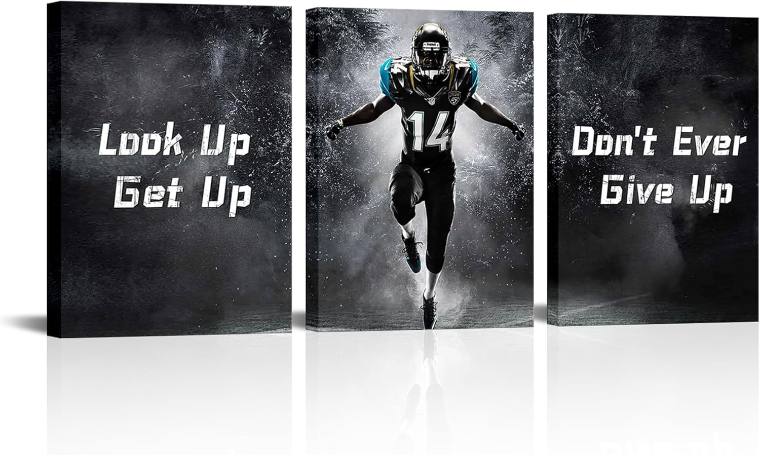 Xuen Football Wall Art Inspirational Quotes American Football Wall ...