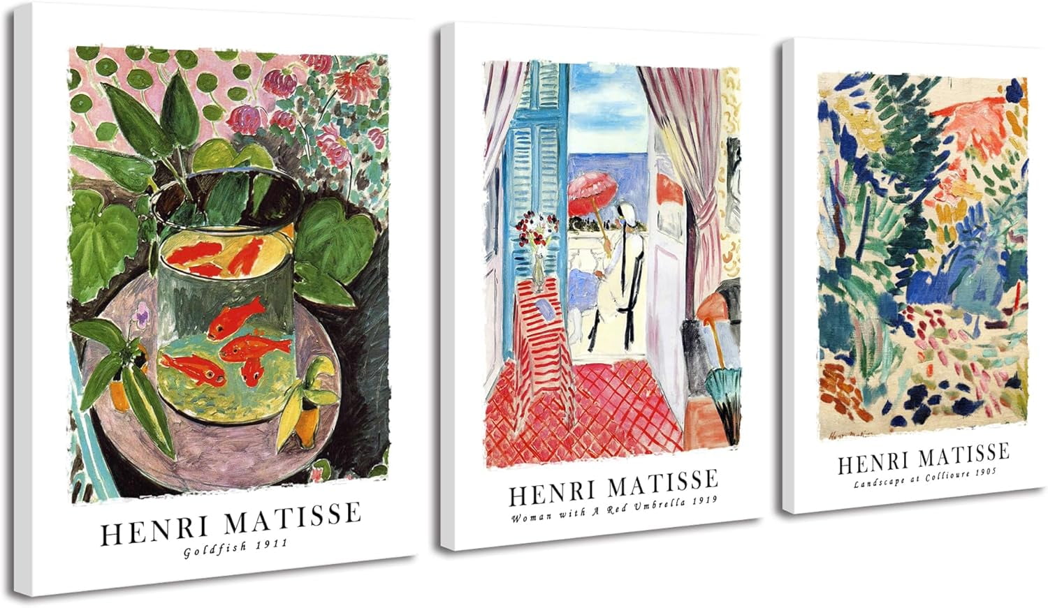 Xuen Large Canvas Wall Art 3 Piece Henri Matisse Aesthetic Posters ...