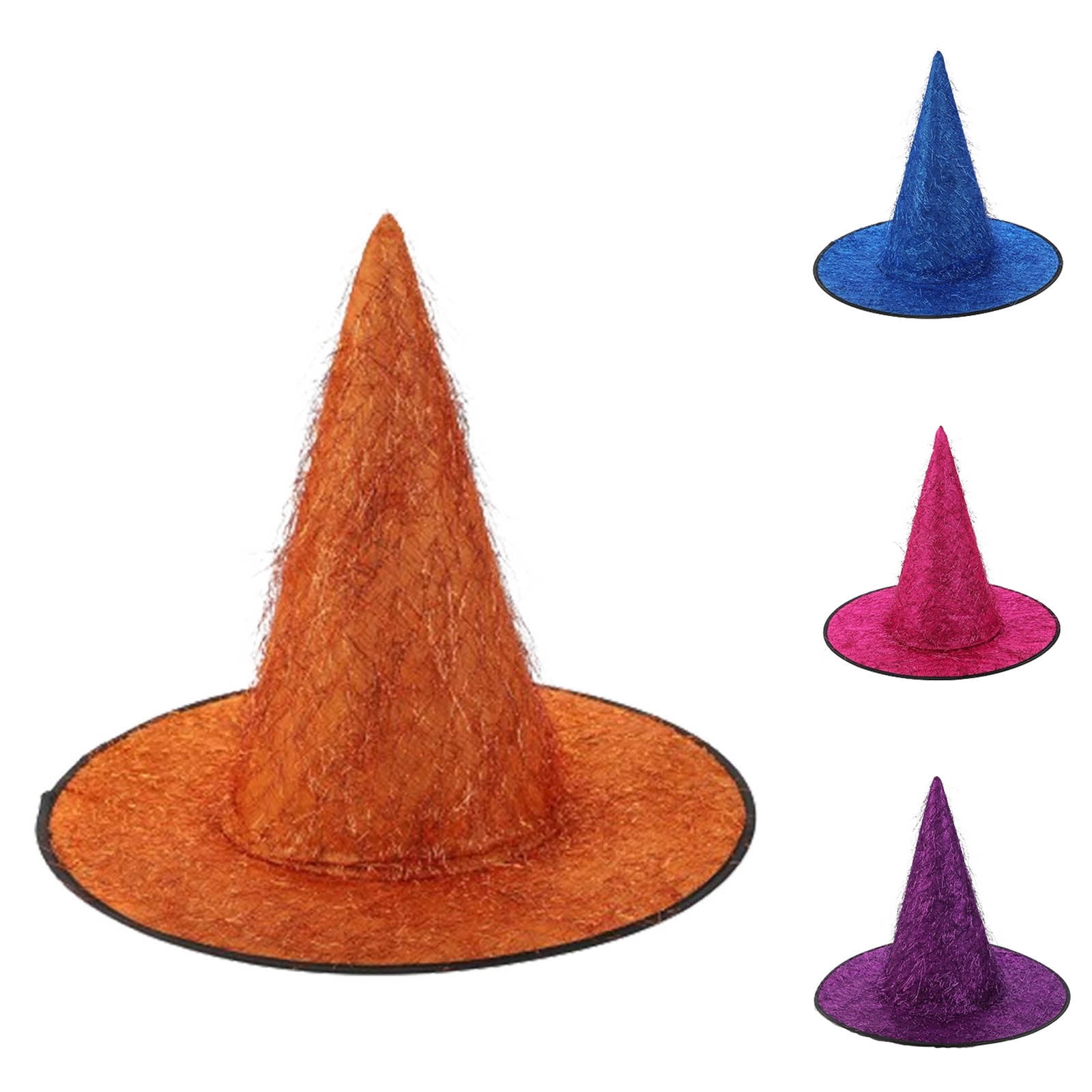 Xuety Witch Hat Solid Color Halloween Accessory Black Taffeta Costume ...