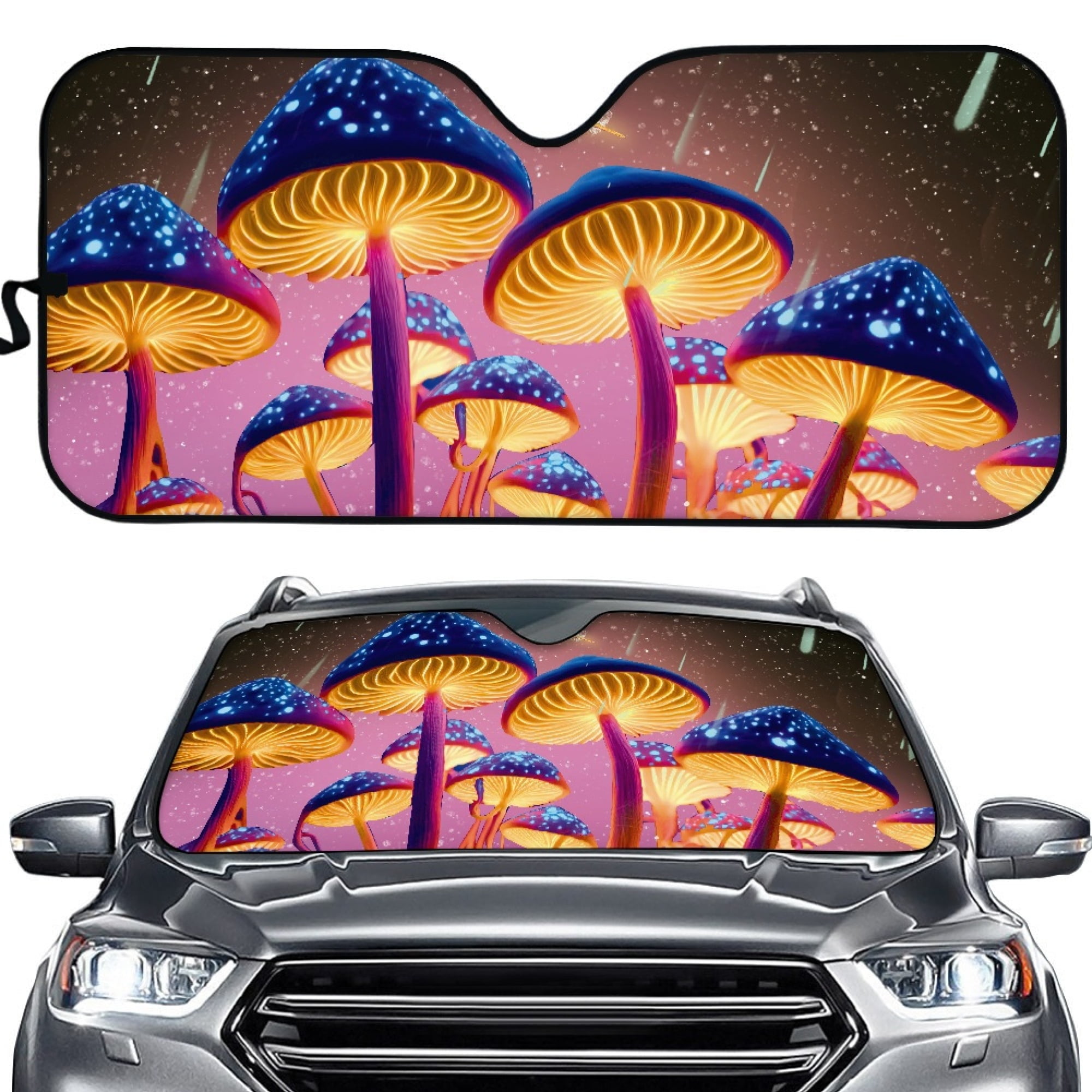 Xuewen 1-Piece Windshield Sun Shade Mushroom Design - Foldable Car ...