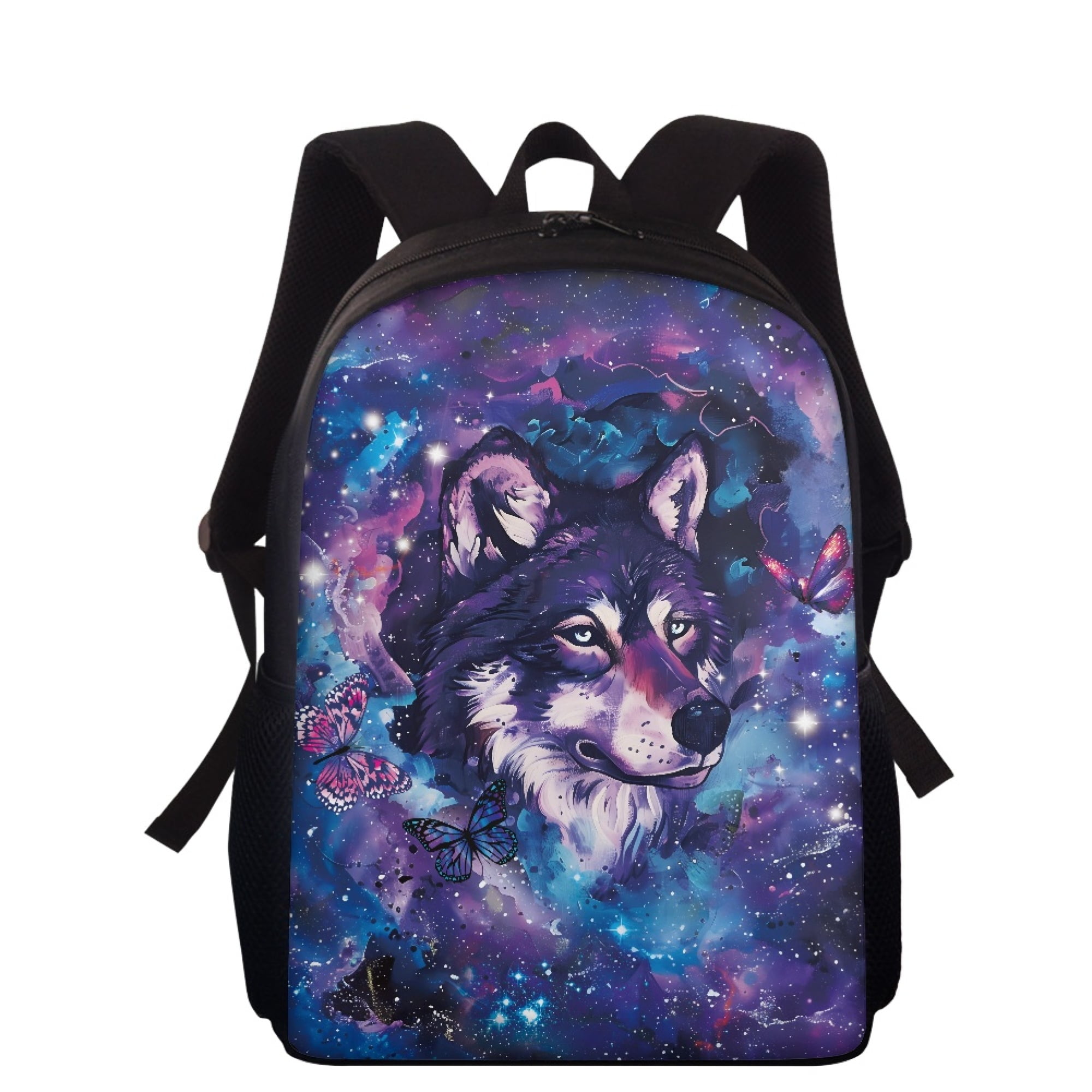 Xuewen 15 Inch Chain Backpack for Gift, Wolf Pattern Schoolbag for Men ...