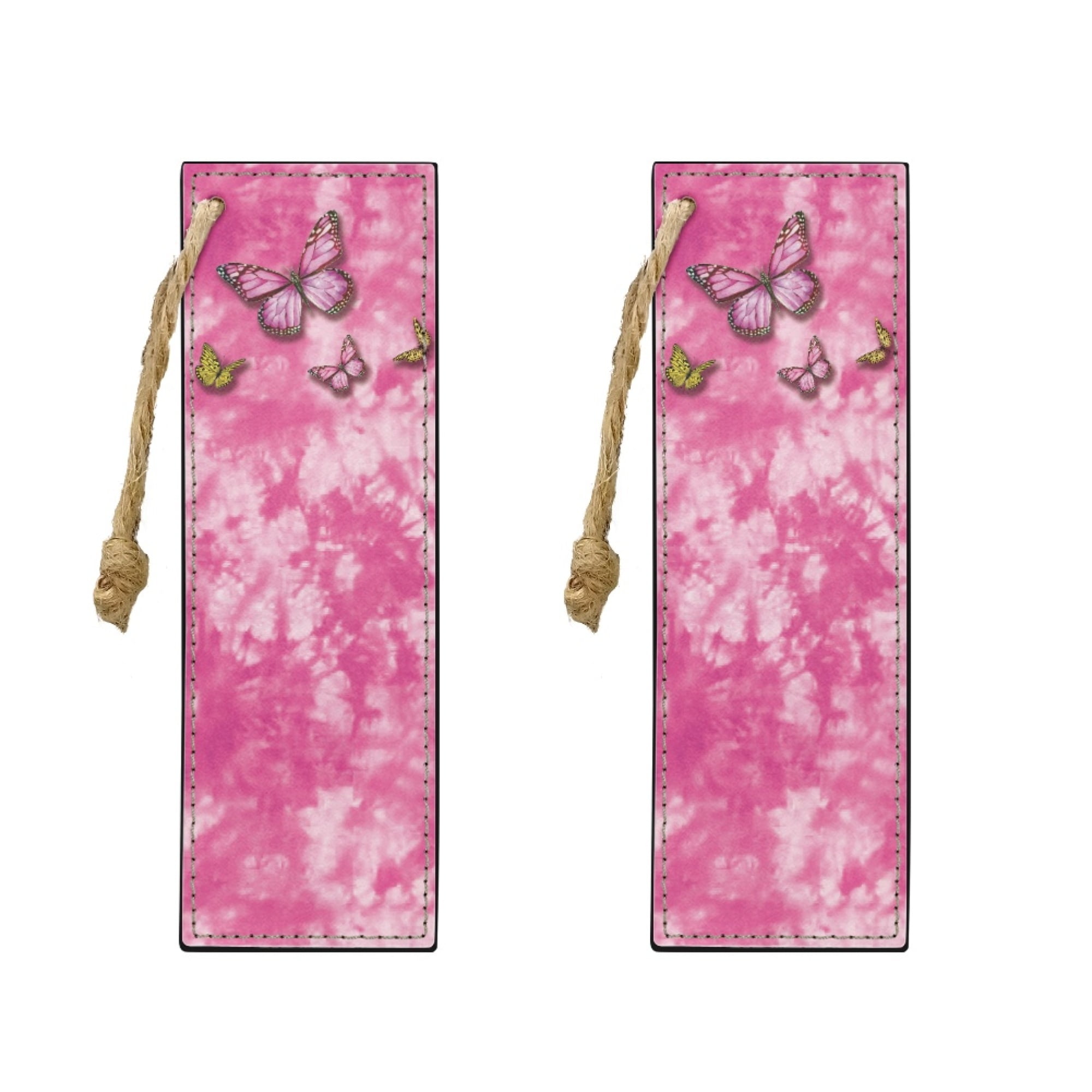 Xuewen 2 PCS Leather Bookmark, Tie Dye Bookmarks with Leather Rope ...