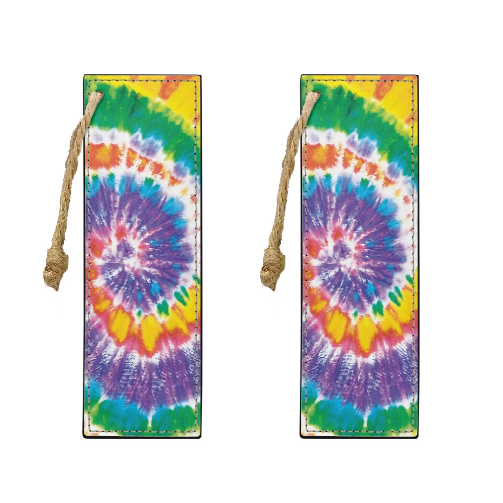 Xuewen 2pcs Leather Bookmark Tie Dye Leather Page Markers 2.17×6.5 inch ...