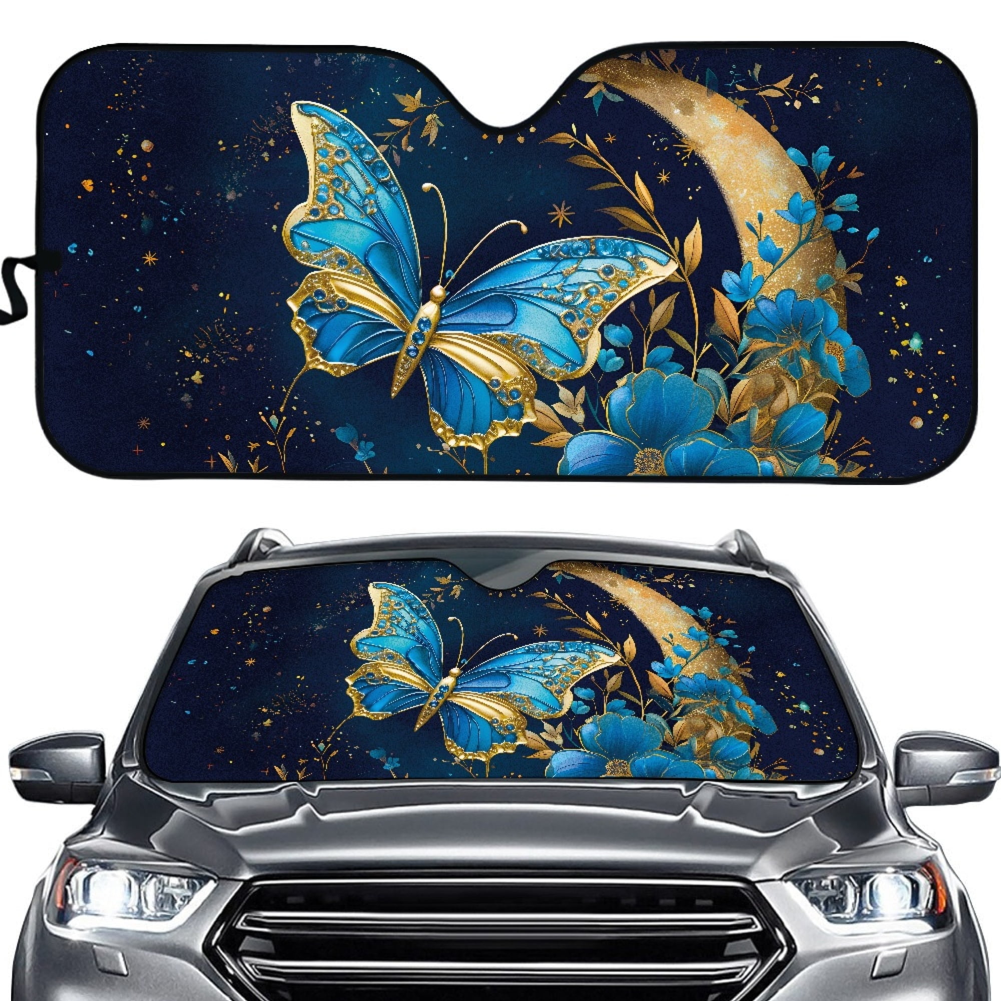 Xuewen Butterfly Car Windshield Sun Shade|Reflective Car Window Shades ...