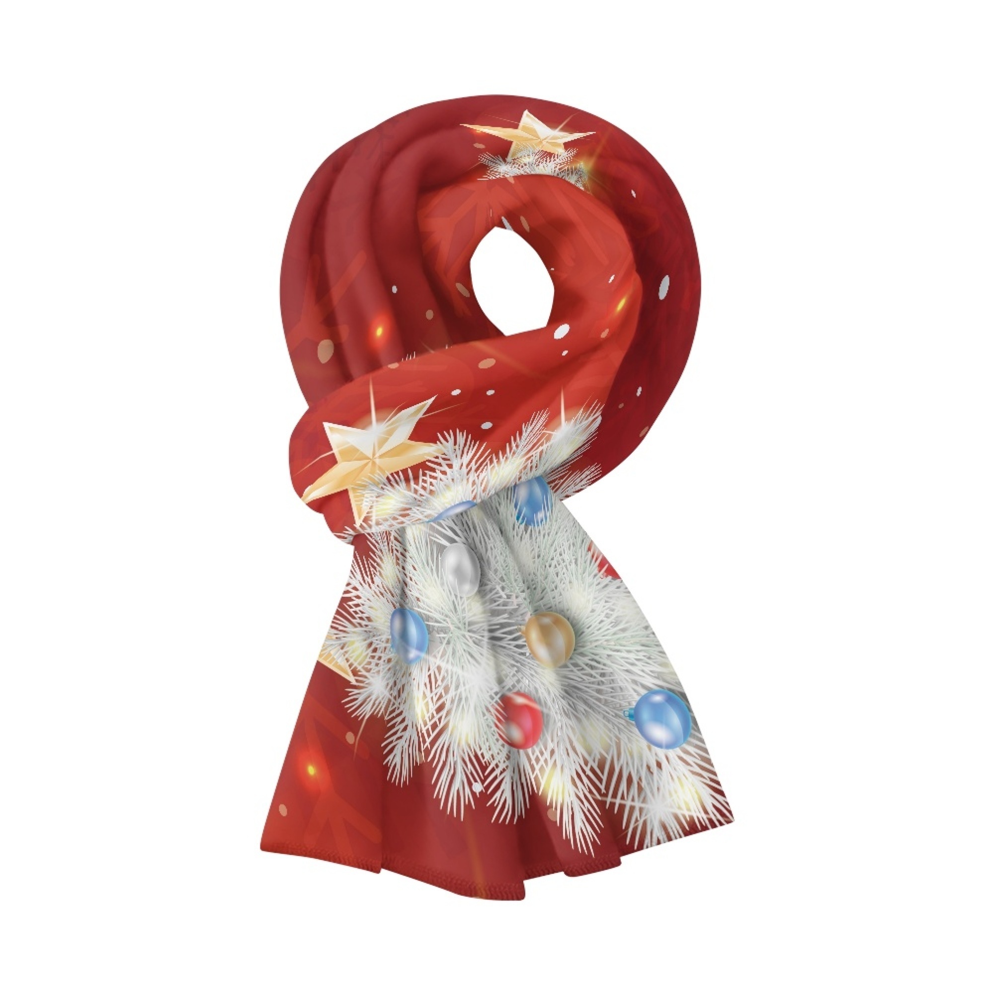Xuewen Fluffy Scarf Winter Men Women Warm Scarf Long Shawl Snowflake ...