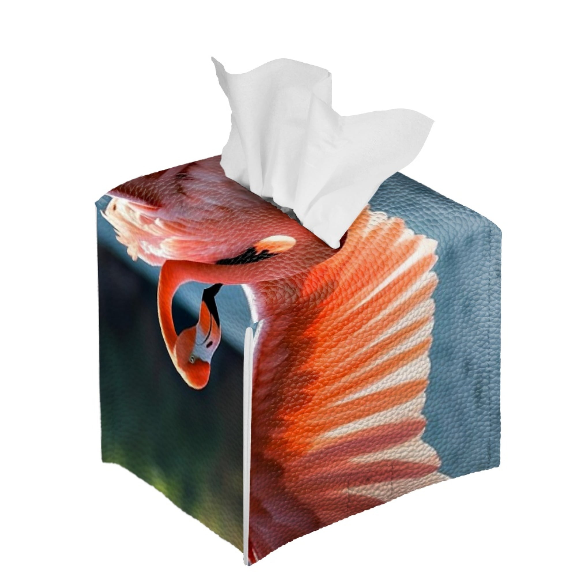 Xuewen Leather Tissue Box Holder Flamingo at The Moon Tissue Box Cover ...