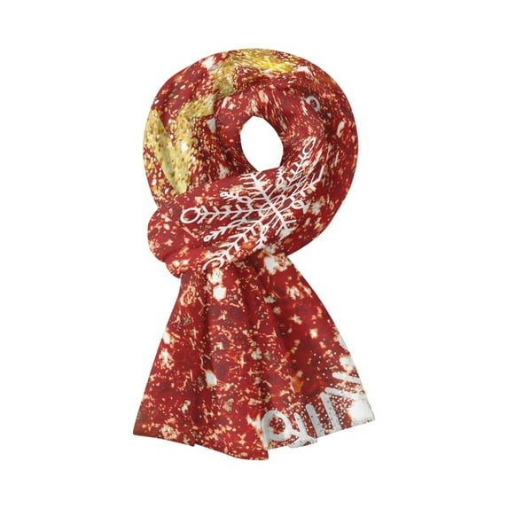 Xuewen Scarf for Men Women Fluffy Scarf Lightweight Snowflake Scarves ...