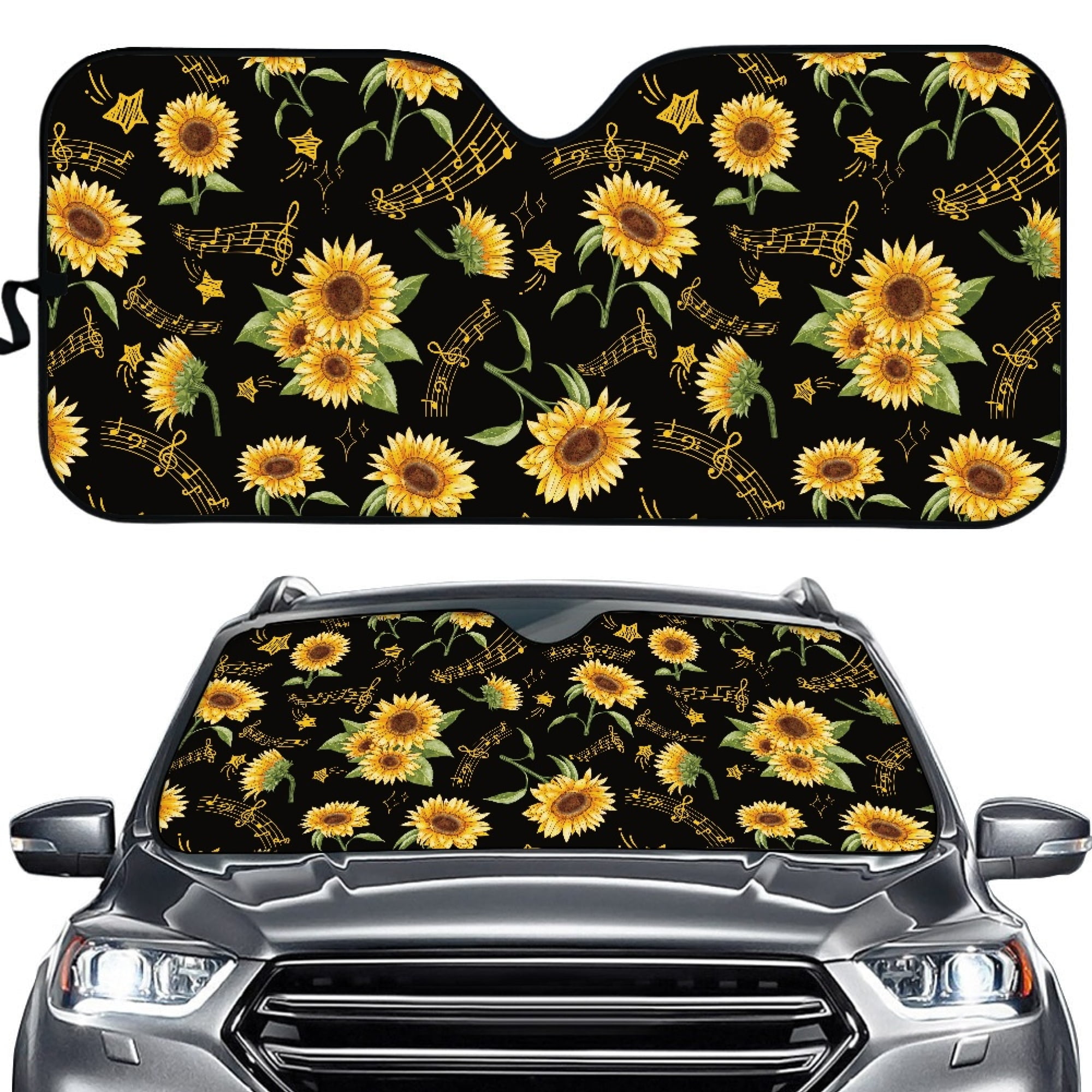 Xuewen Sunflower Car Windshield Sun Shade|Reflective Car Window Shades ...