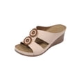 Xugsiok Womens Sandals Fashion Casual Spring Summer Round Head Flower ...