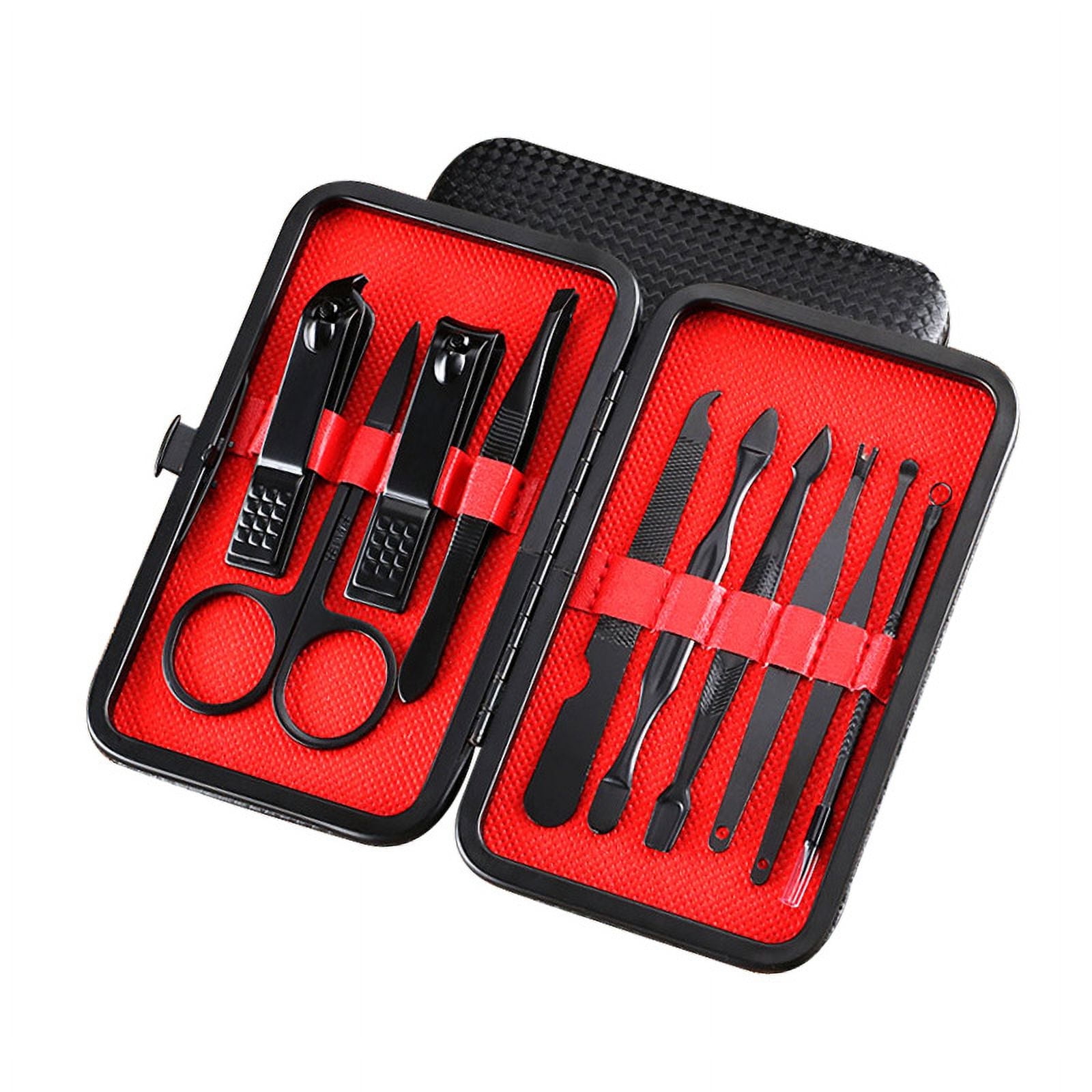 Xukmct 10 Pcs Stainless Steel Nail Clippers Manicure Kit Fingernail ...