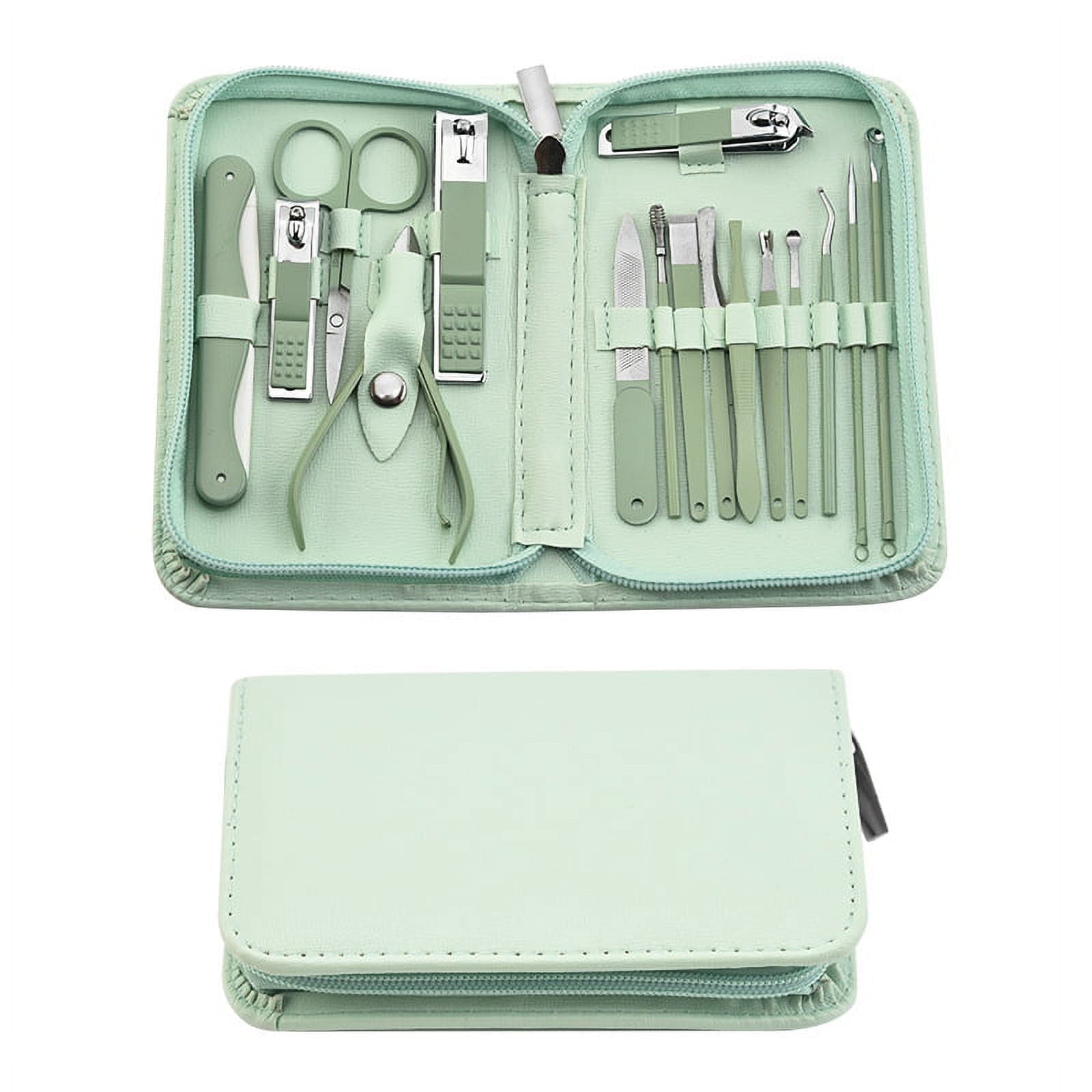 Xukmct 16 Pcs Nail Clipper Manicure Kit Stainless Steel Pedicure Kit ...