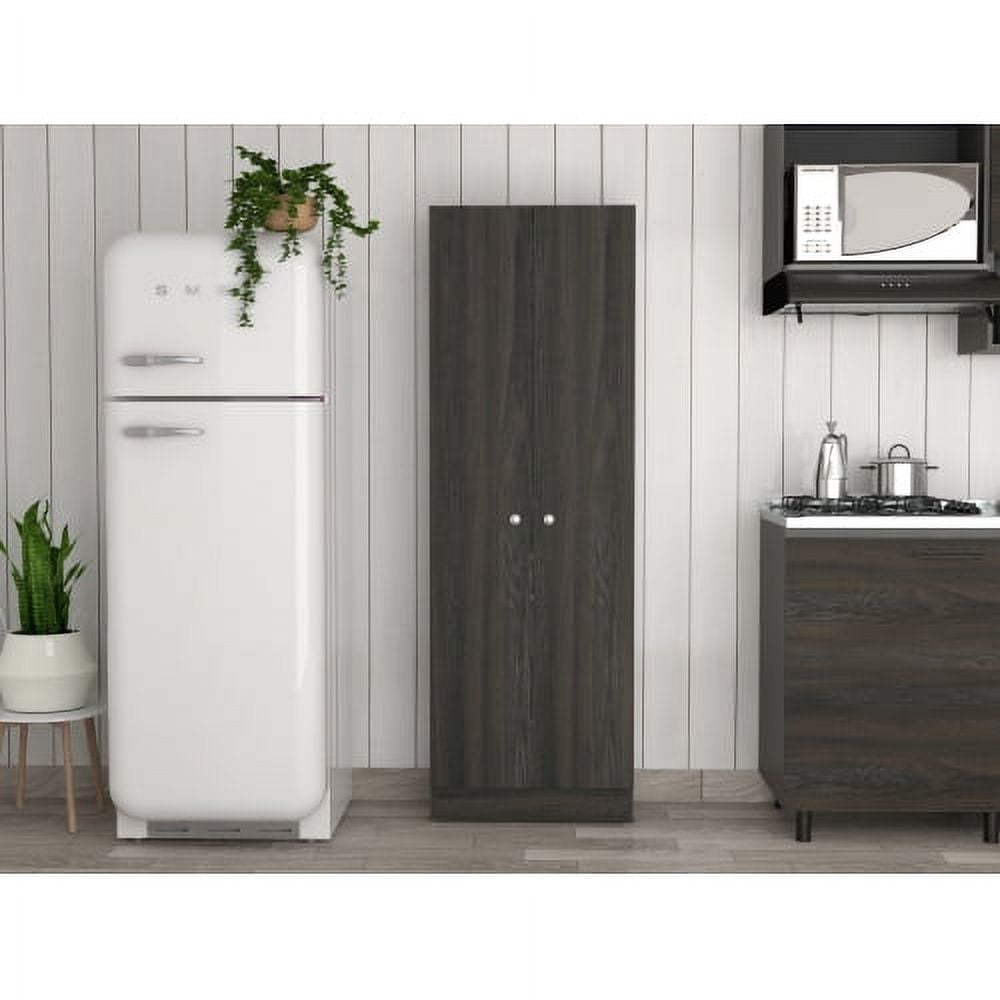 Xukmct 2 Door Tall Storage Cabinet with 4 Inner Shelves, Pantry Cabinet ...