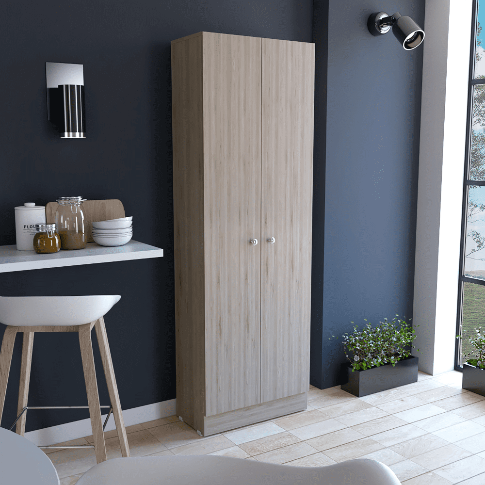 Xukmct 2 Doors Kitchen Pantry with 5 Internal Shelves and Handle ...