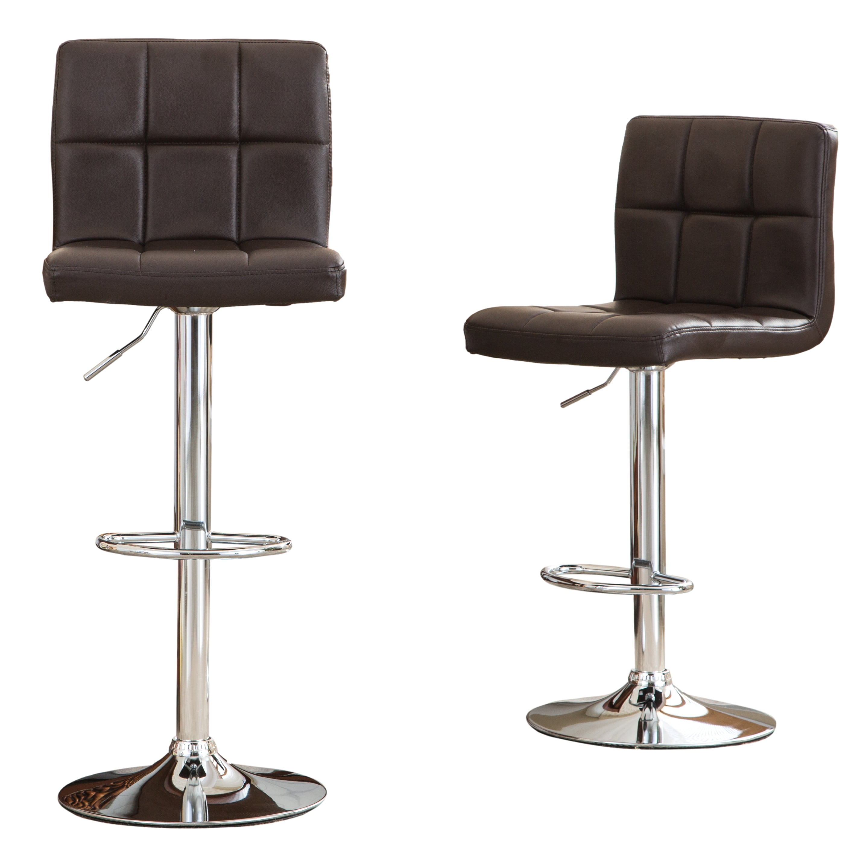 Xukmct 2 Pack Faux Leather Adjustable Swivel Bar Stool for Dining Room ...