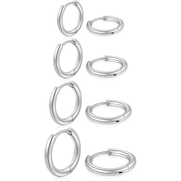 Swarovski STONE HOOP PIERCED EARRINGS, PINK, ROSE GOLD PLATING 5383938 ...