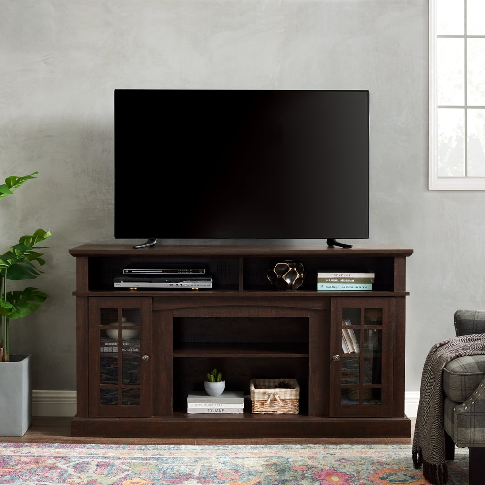 Xukmct Entertainment Console Cabinet for TV Up to 65", Wood TV Stand ...