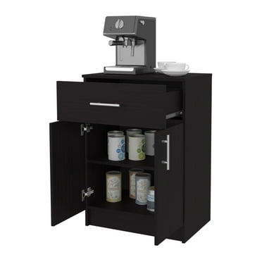 Xukmct Double Door Kitchen Microwave Storage Cabinet with 1 Drawer and ...