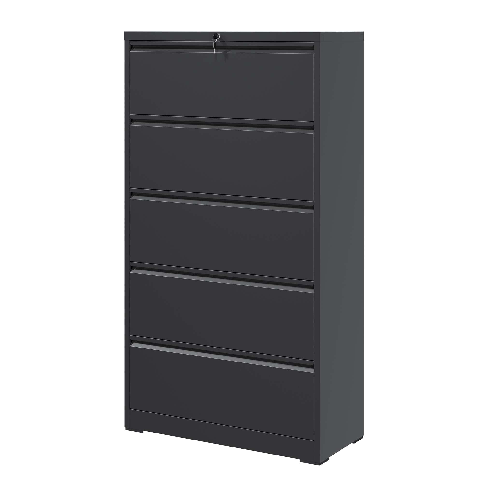Xukmct Metal Lateral File Cabinet with Lock, Lockable File Cabinet for ...