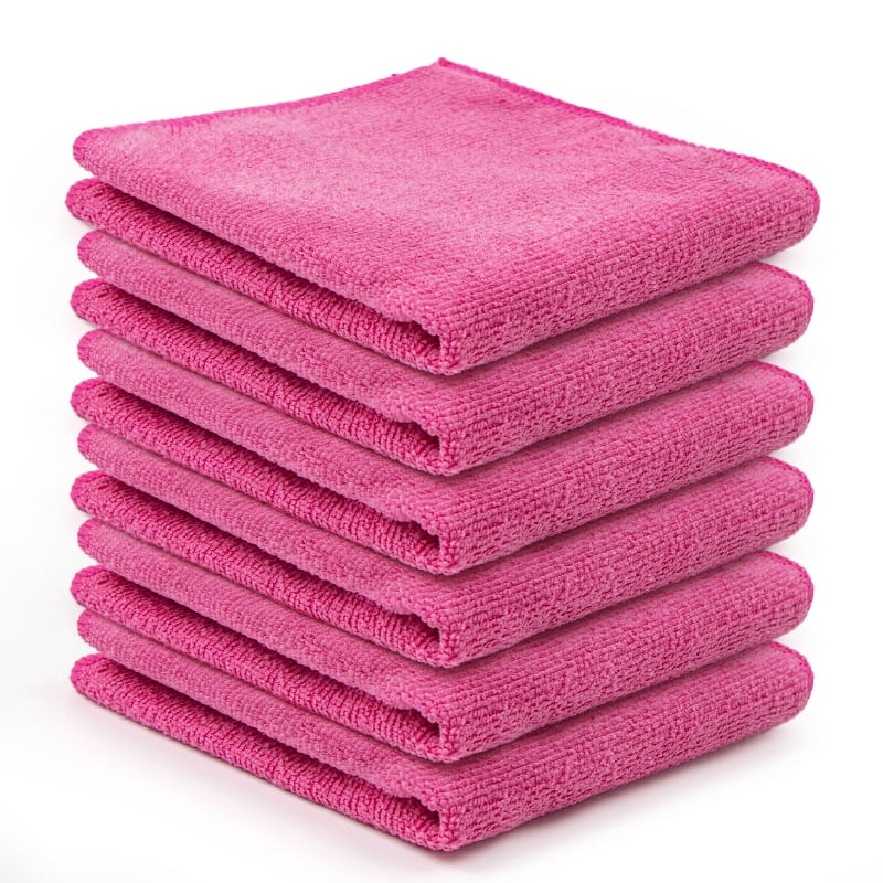 Xukmct Pack of 6 Wash Towels Cleaning Rags Microfiber Cleaning Cloth ...