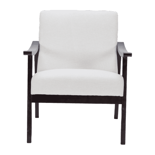 Xukmct Upholstered Polyester Accent Chair with Wood Frame, Modern High ...