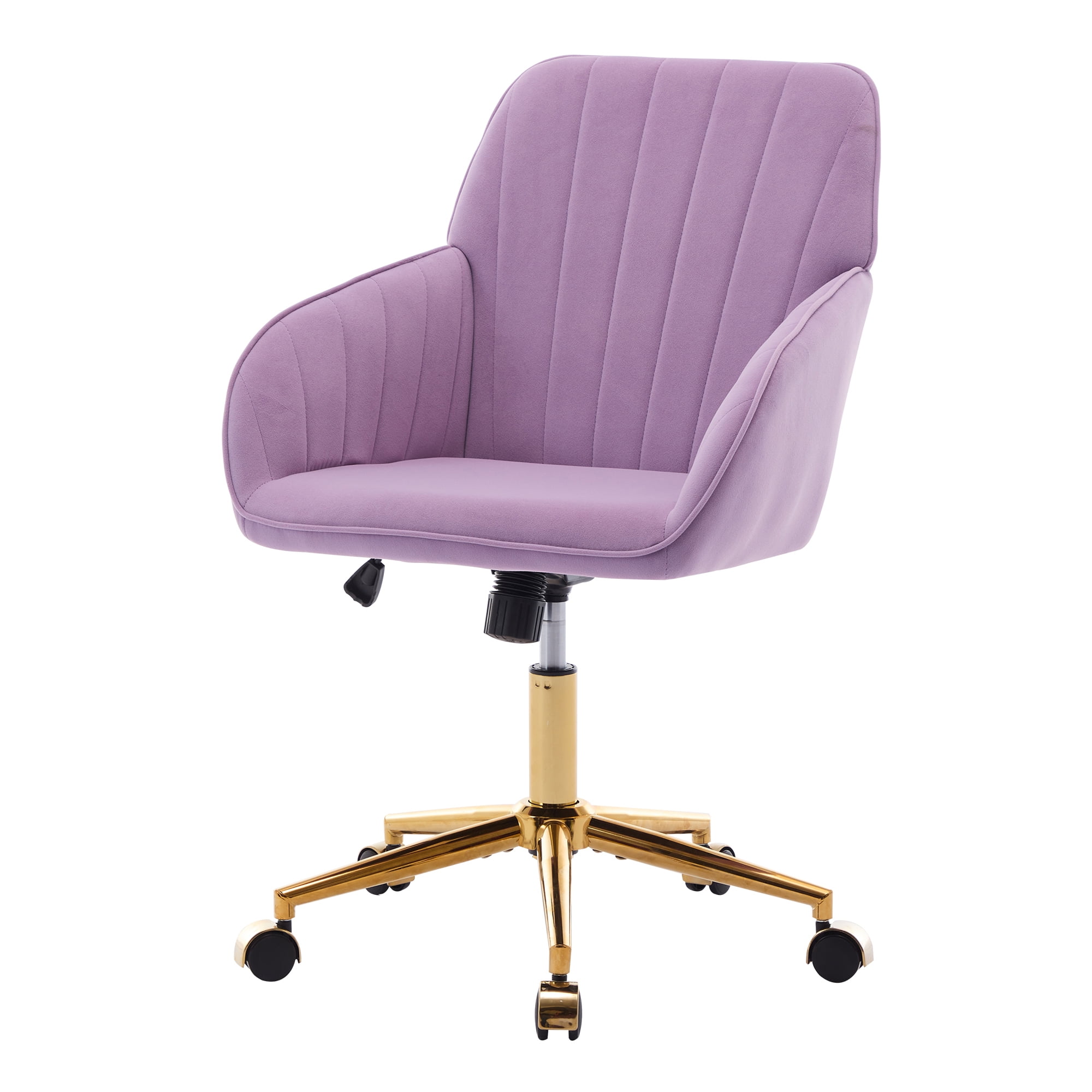 Xukmct Velvet Office Chair Task Chair with Wheels, 360 Degree Swivel ...